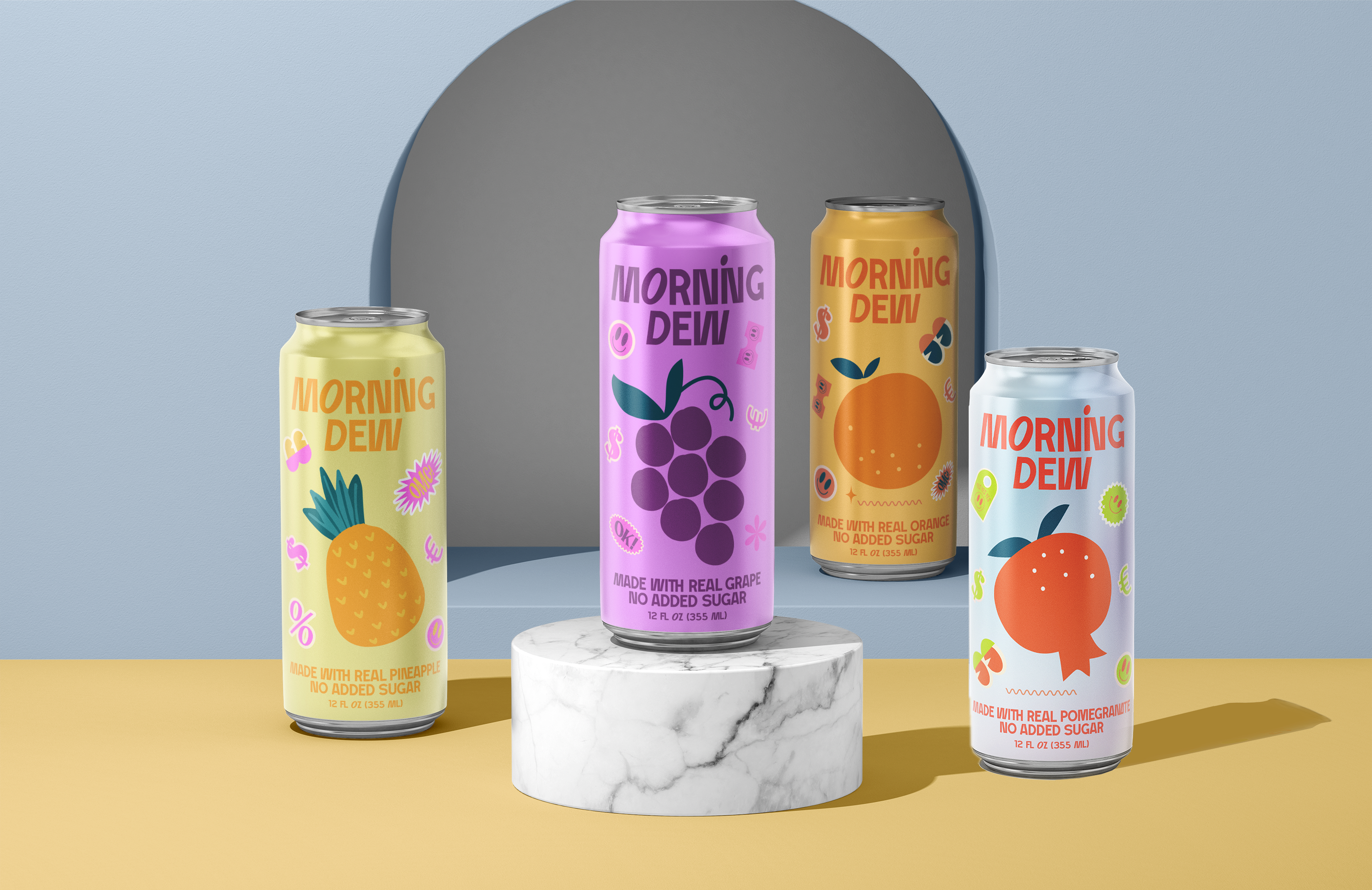 Morning Dew — Minimal Beverage Branding & Can Packaging Design by ...