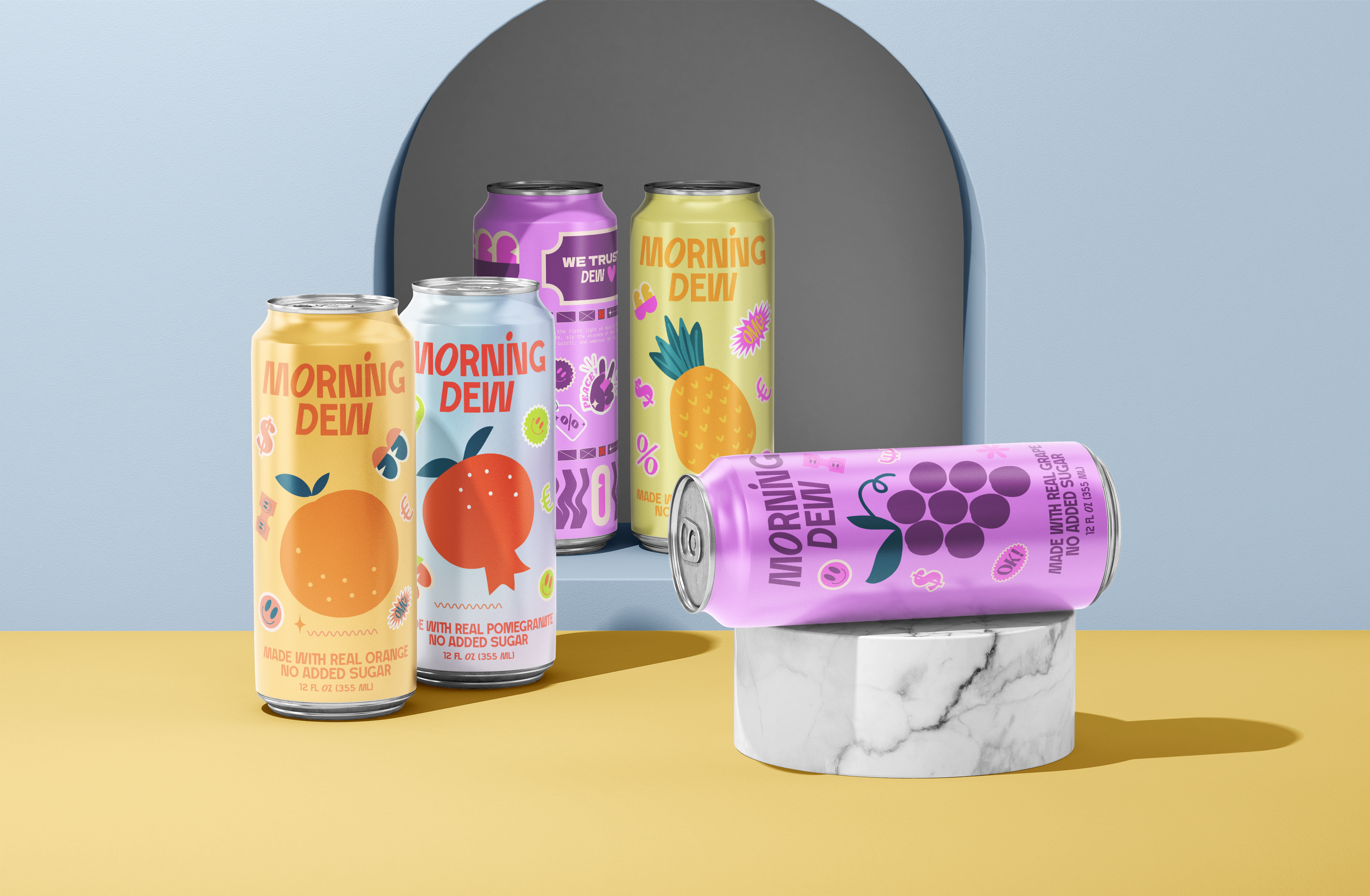 Morning Dew — Minimal Beverage Branding & Can Packaging Design by ...
