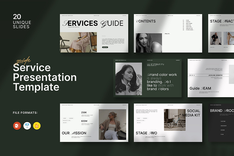 Service Guide Presentation Template by slidestock55 on Dribbble