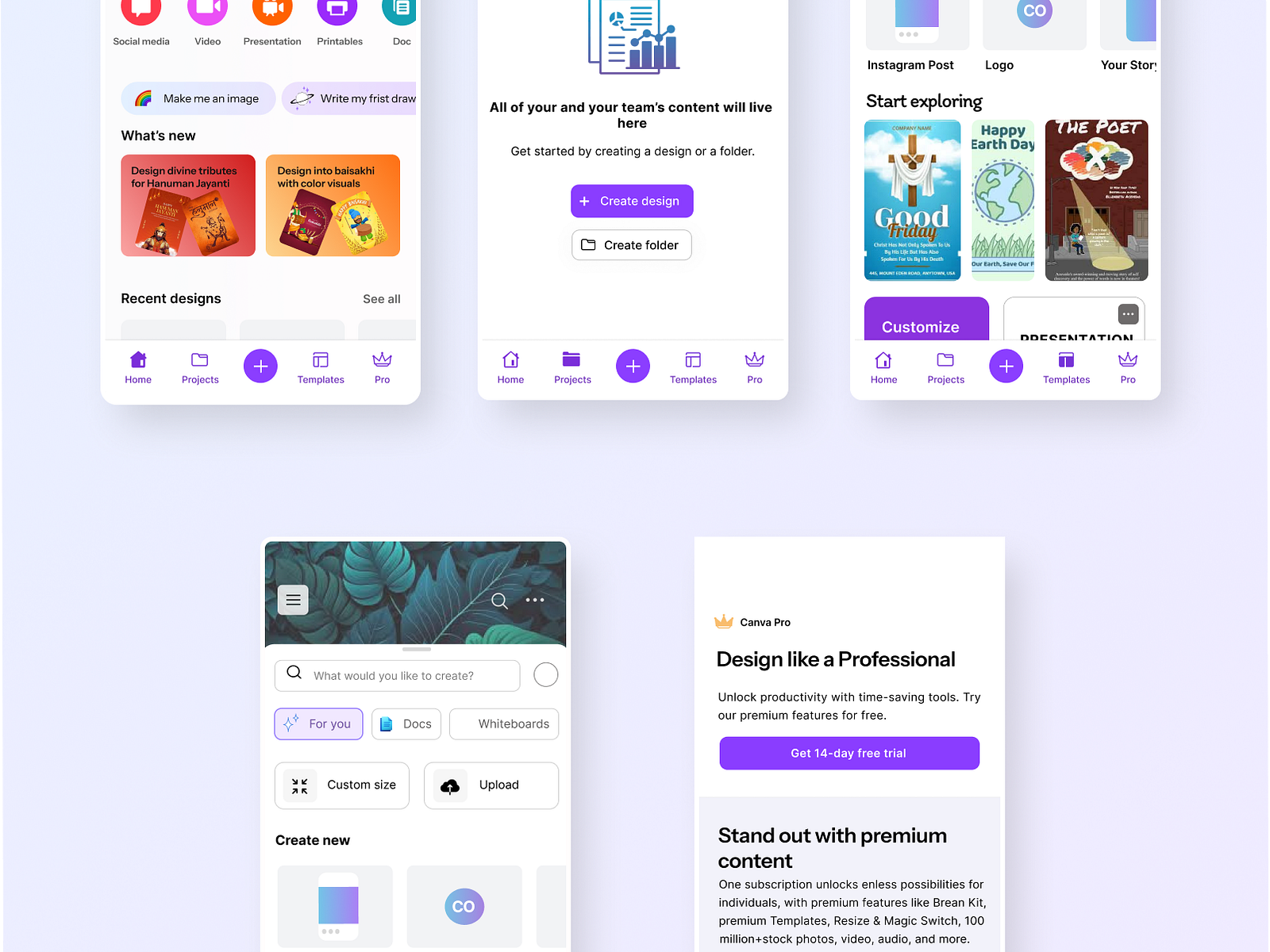 Canva UI Design Clone by FORAM DESAI on Dribbble
