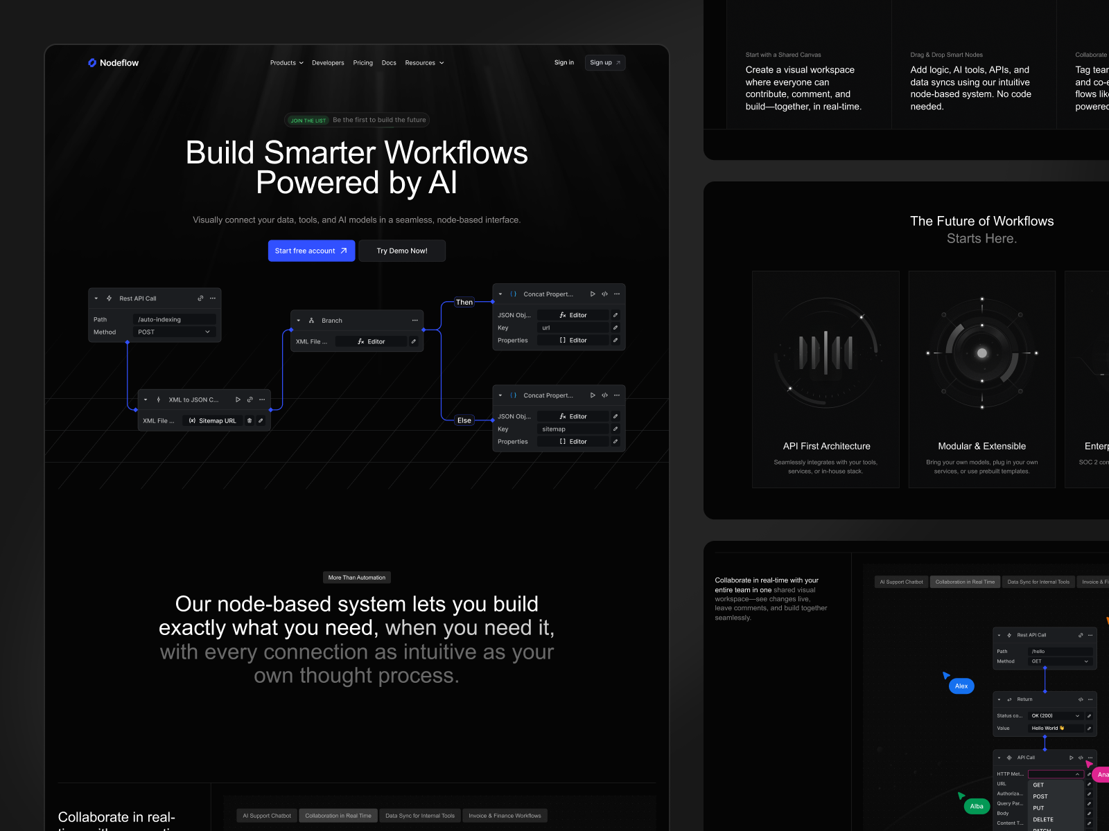 Nodeflow - AI Workflow Landing Page by Odama on Dribbble