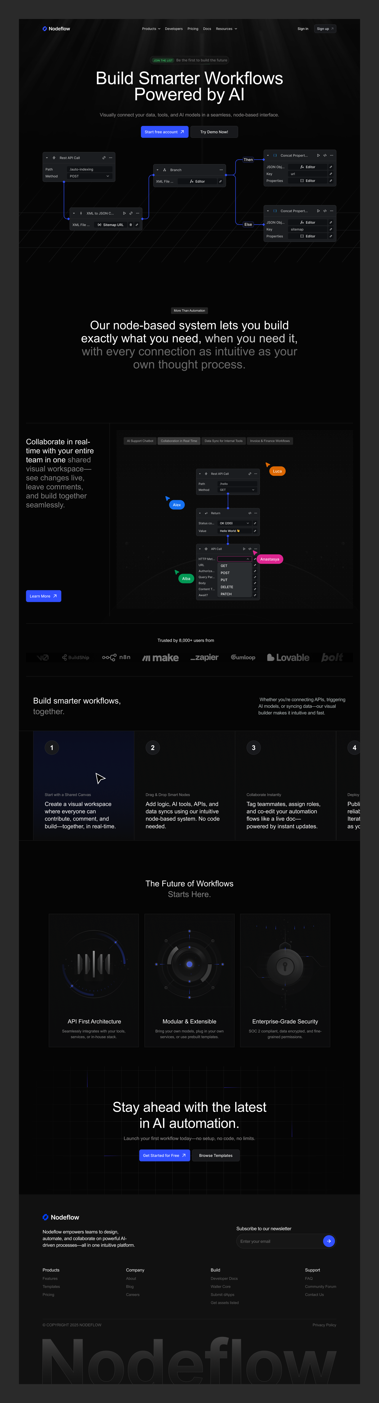 Nodeflow - AI Workflow Landing Page by Odama on Dribbble