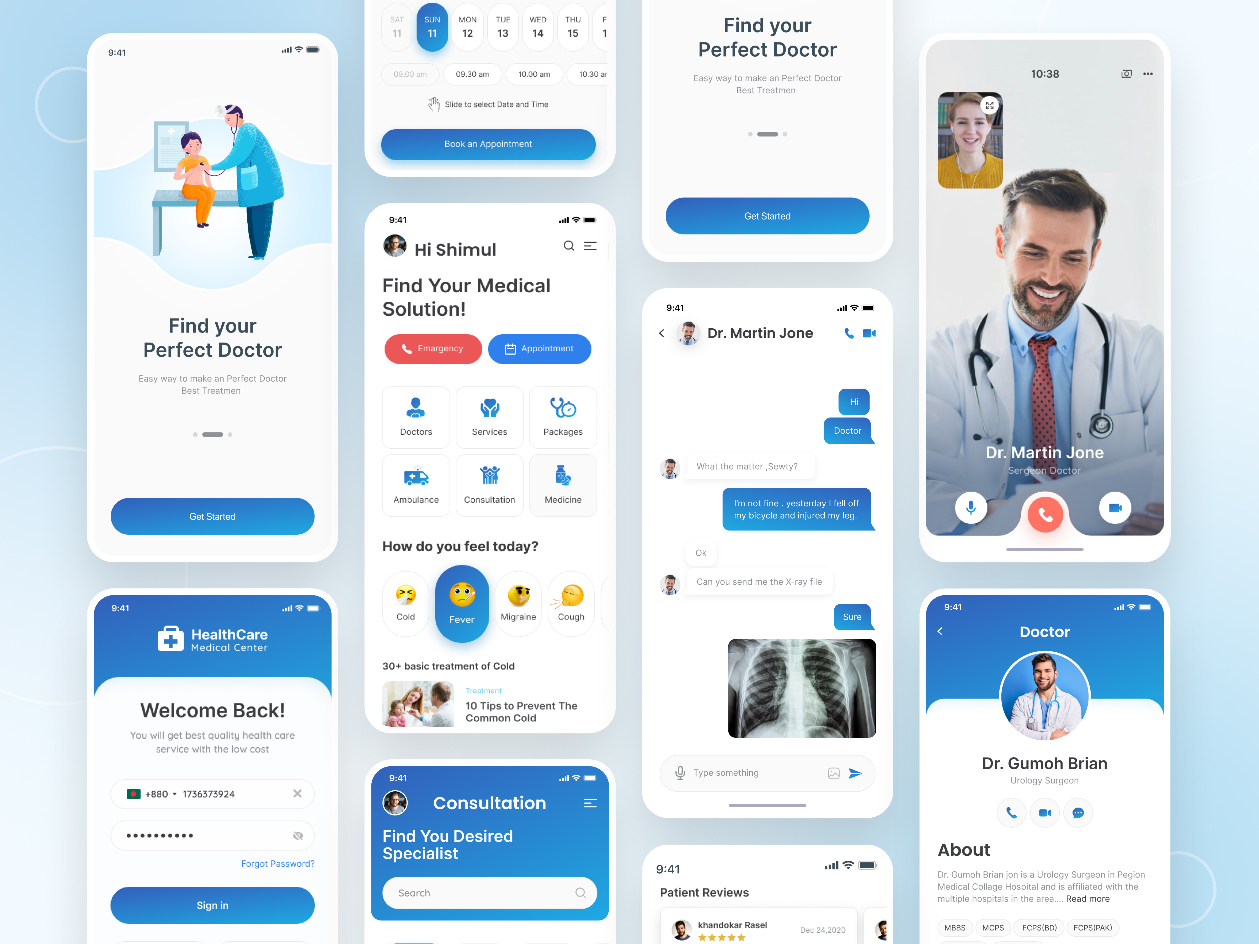 Medical App Design by Shimul Hossain 🌸 on Dribbble