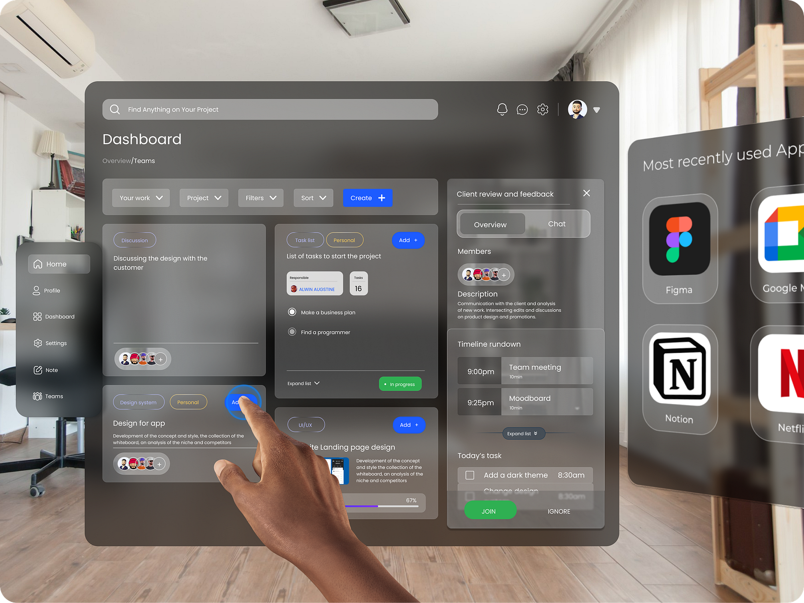 Futuristic Spatial Interface by AKASH M on Dribbble