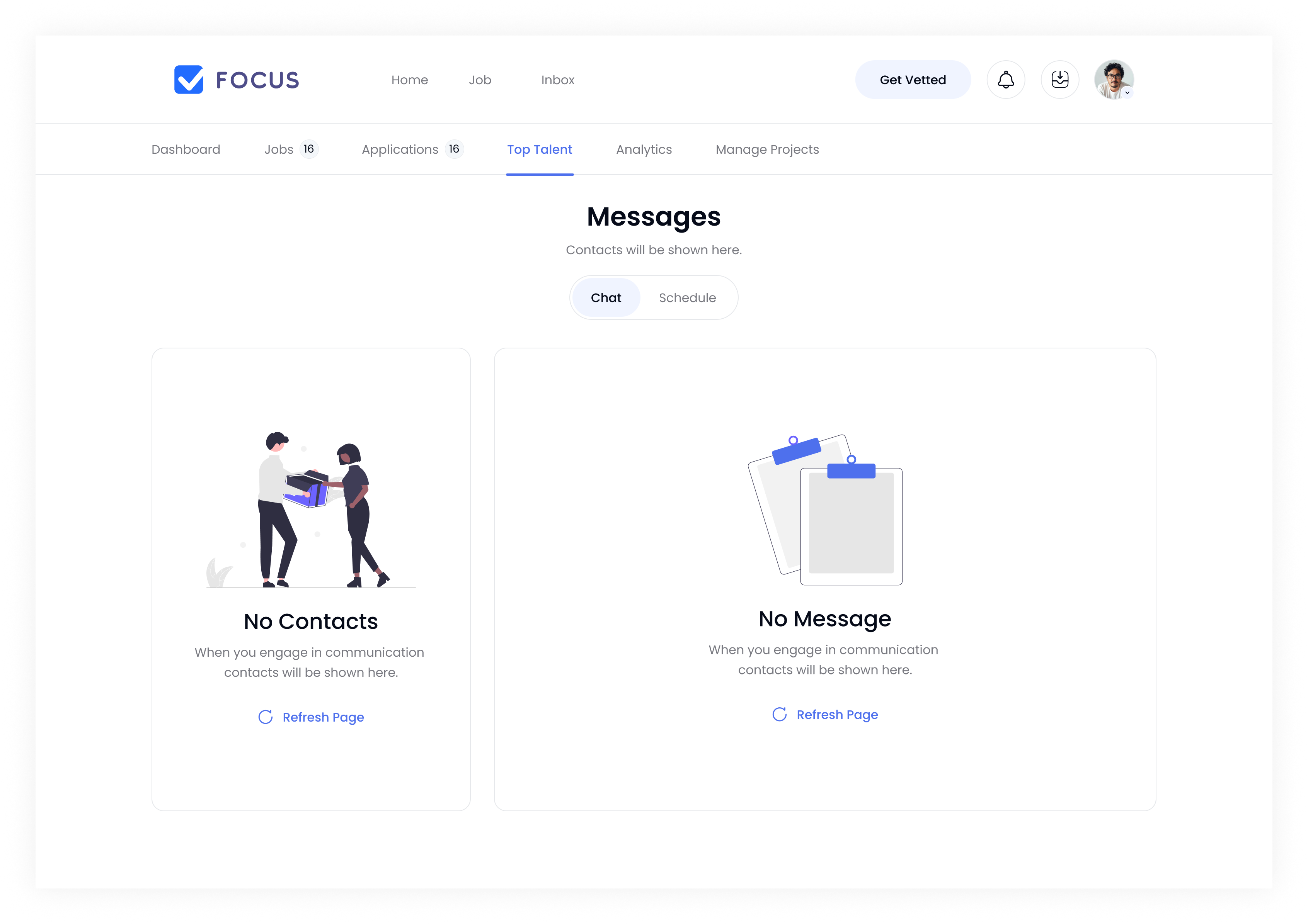 Job Recruiter Admin and Job Seekers Message Dashboard by Amirul Islam ...