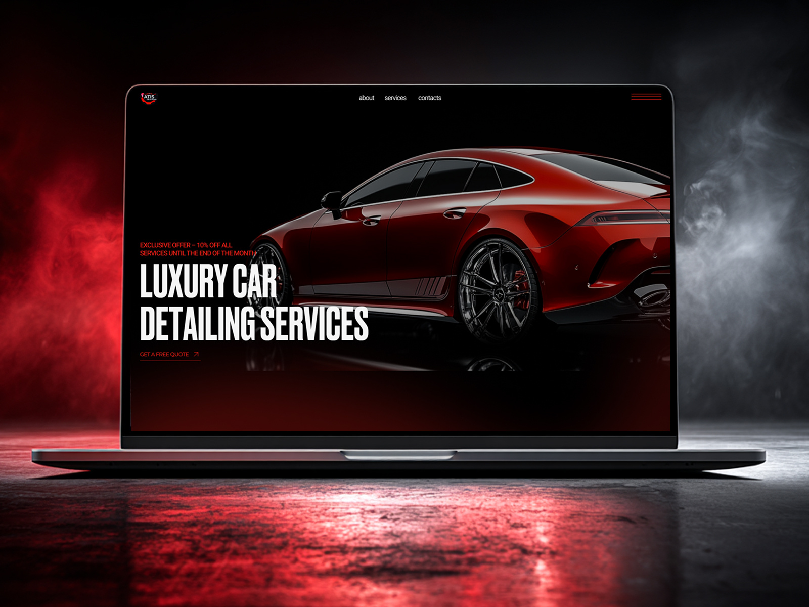 Luxury Car Detailing Website Concept by Tatyana Zhrakova on Dribbble