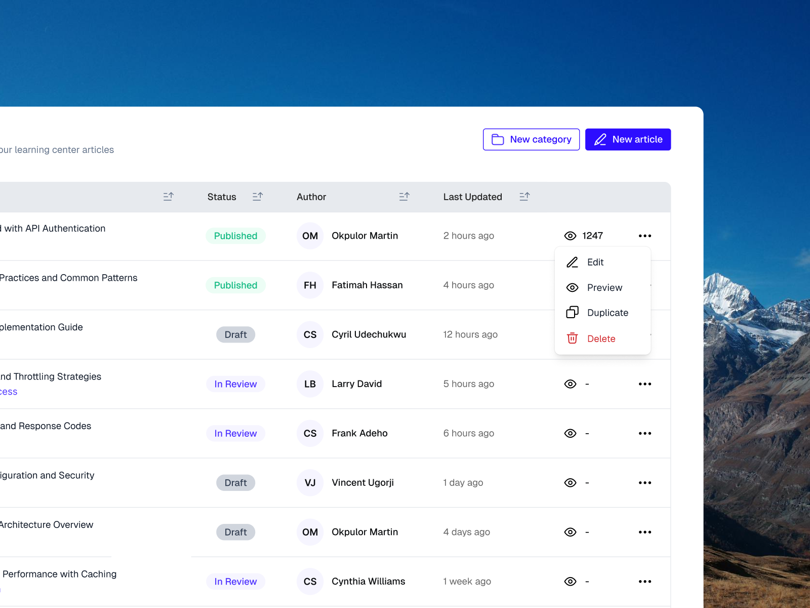 CMS Table by Uchechi Kalu on Dribbble