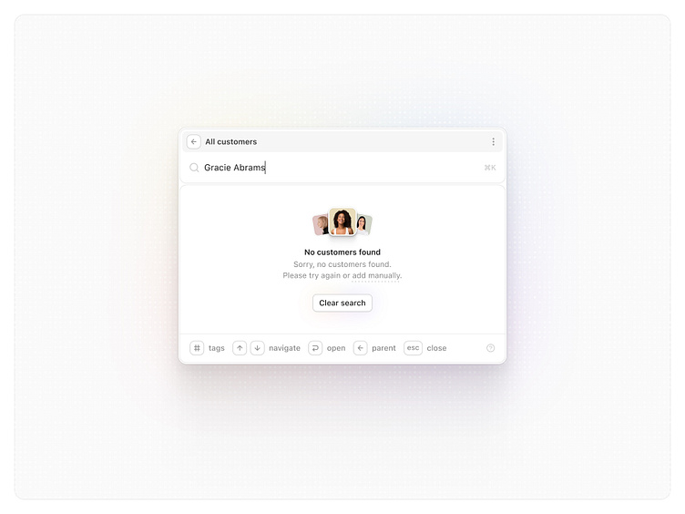 No customers found — Untitled UI by Jordan Hughes® on Dribbble