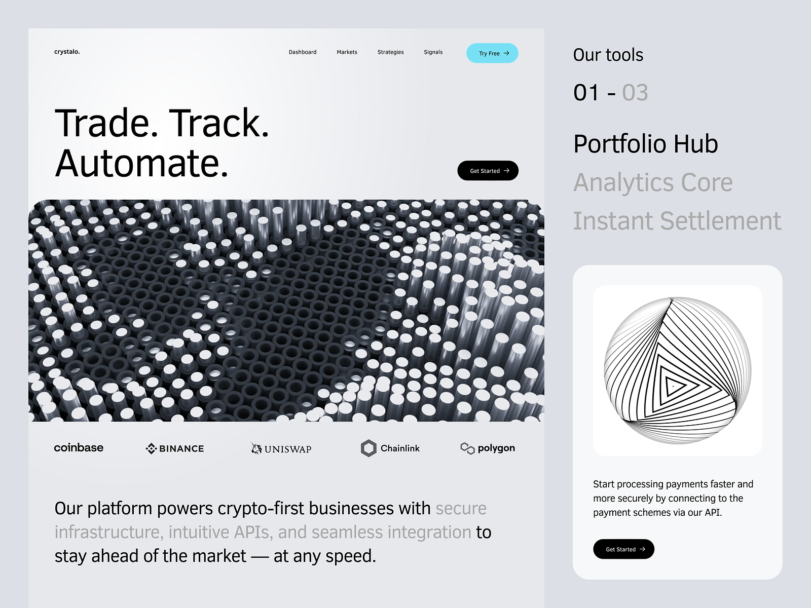 Crystalo – Modern & Clean Crypto Infrastructure UI by Aurélien Salomon ...