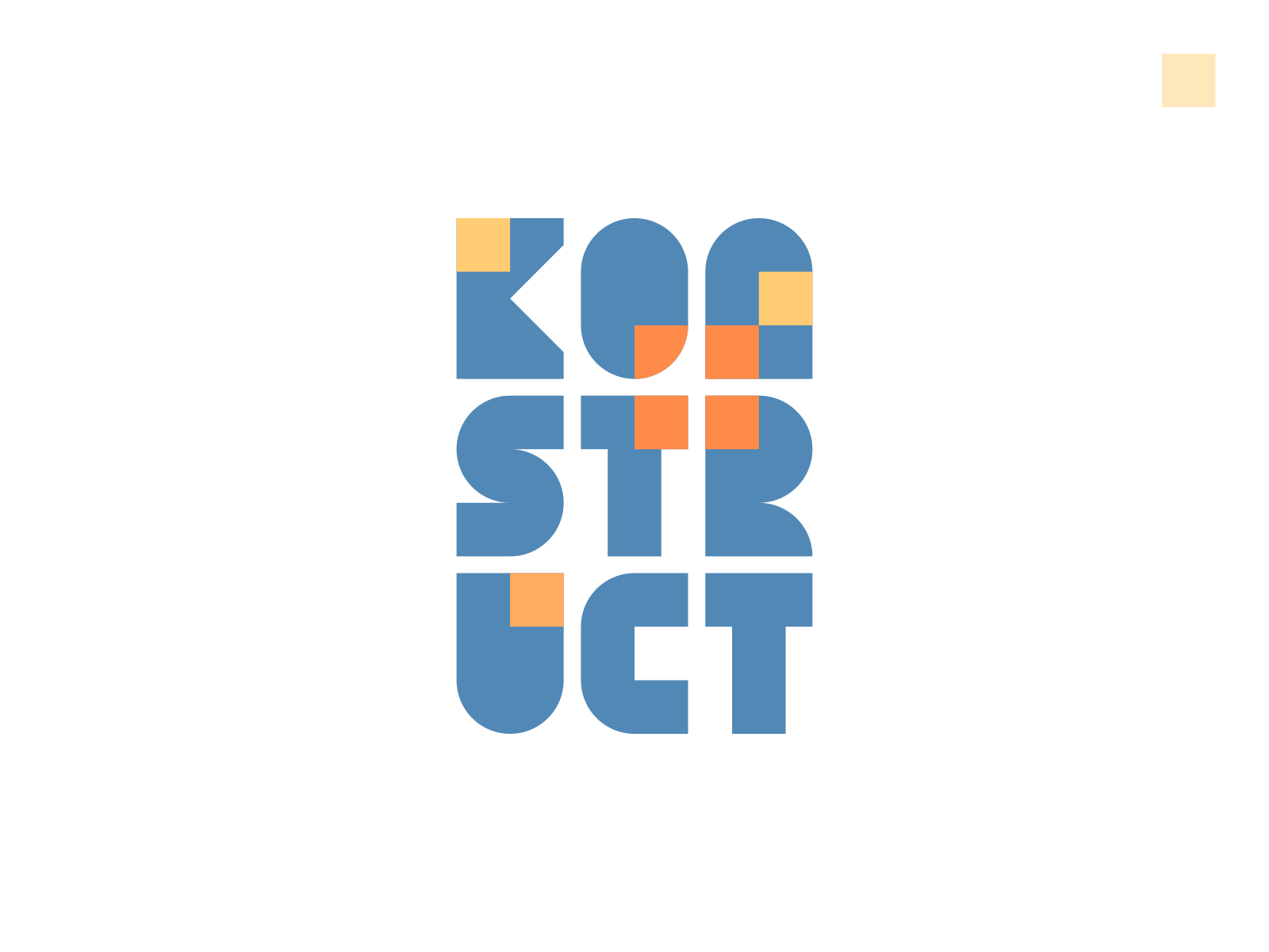 Konstruct digital marketing agency logo design: blocks & pixels by Alex ...