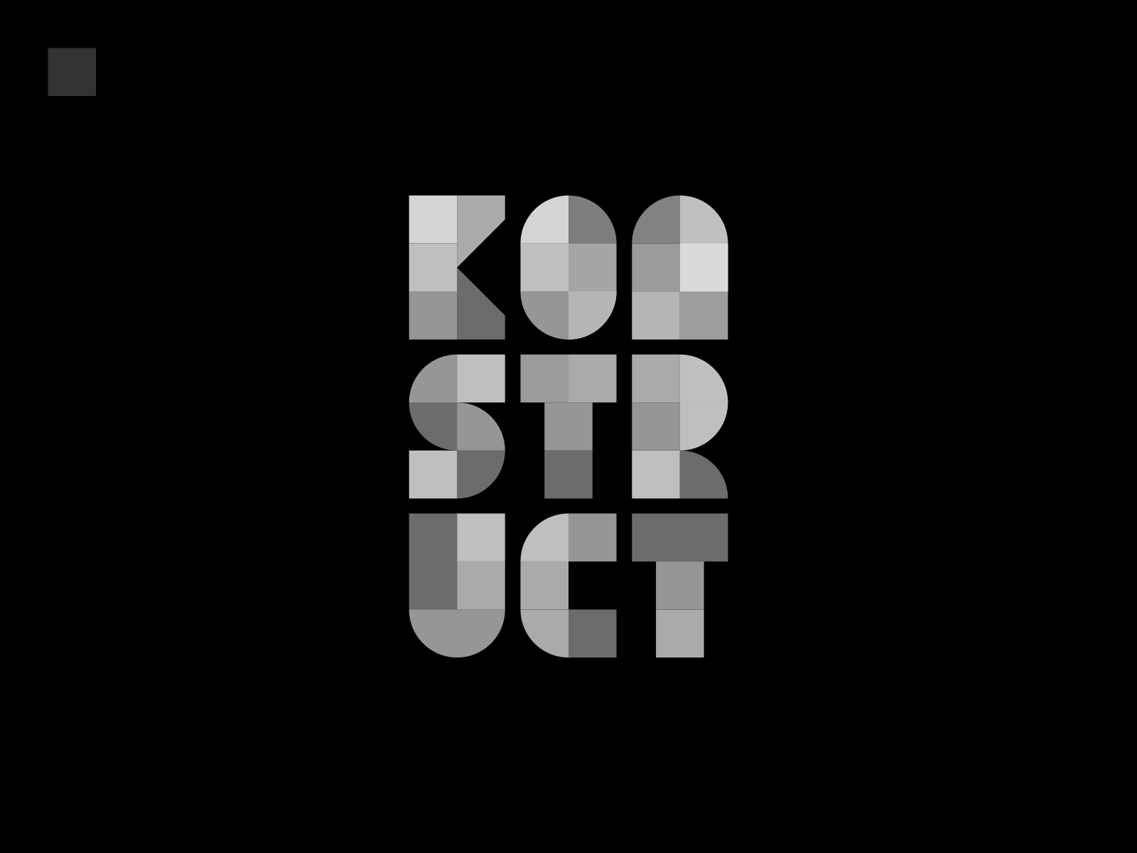 Konstruct digital marketing agency logo design: blocks & pixels by Alex ...