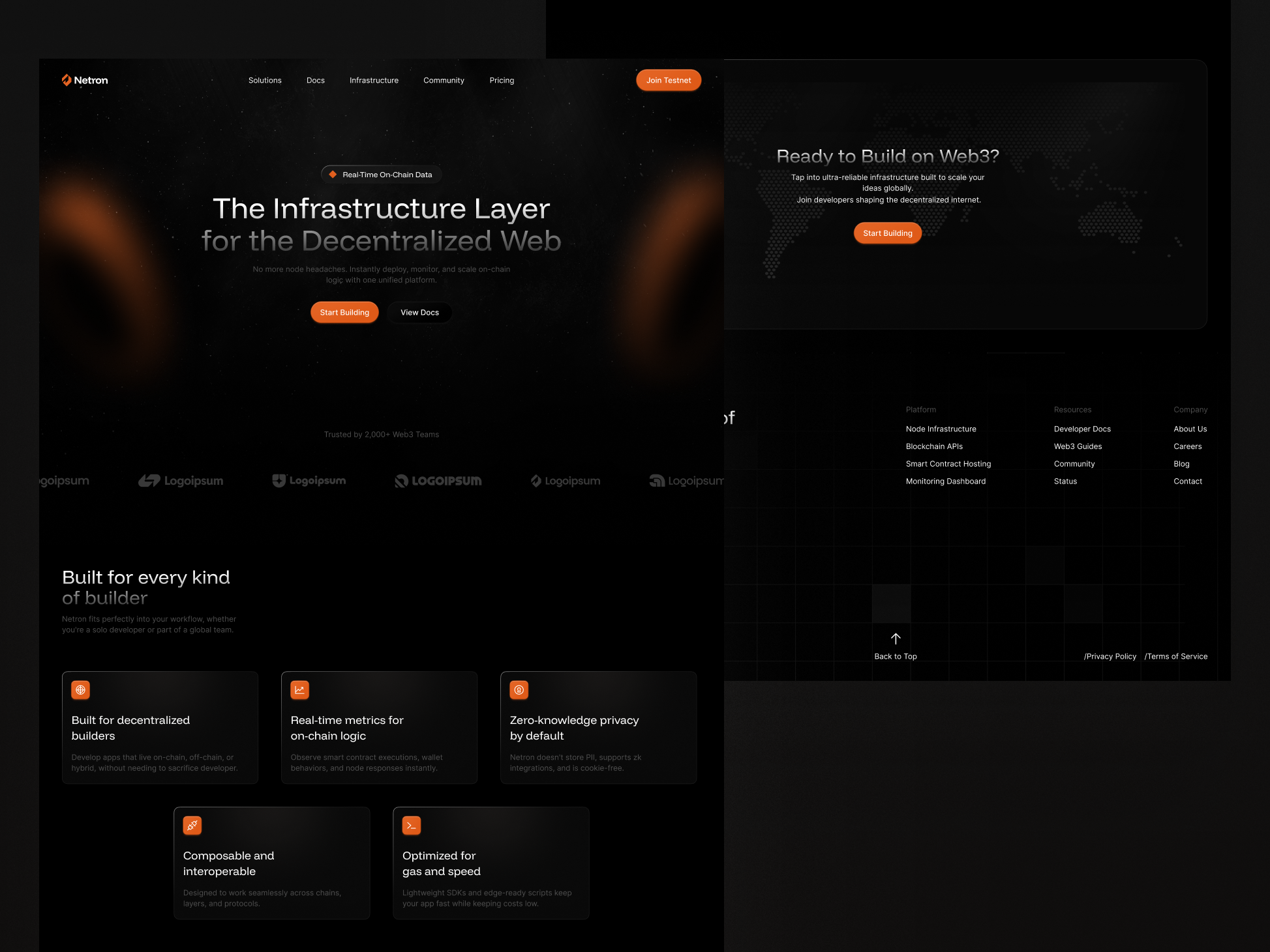Netron – Decentralized Web Infrastructure Landing🔸 by Muhammad Alfin for Potara Studio on Dribbble