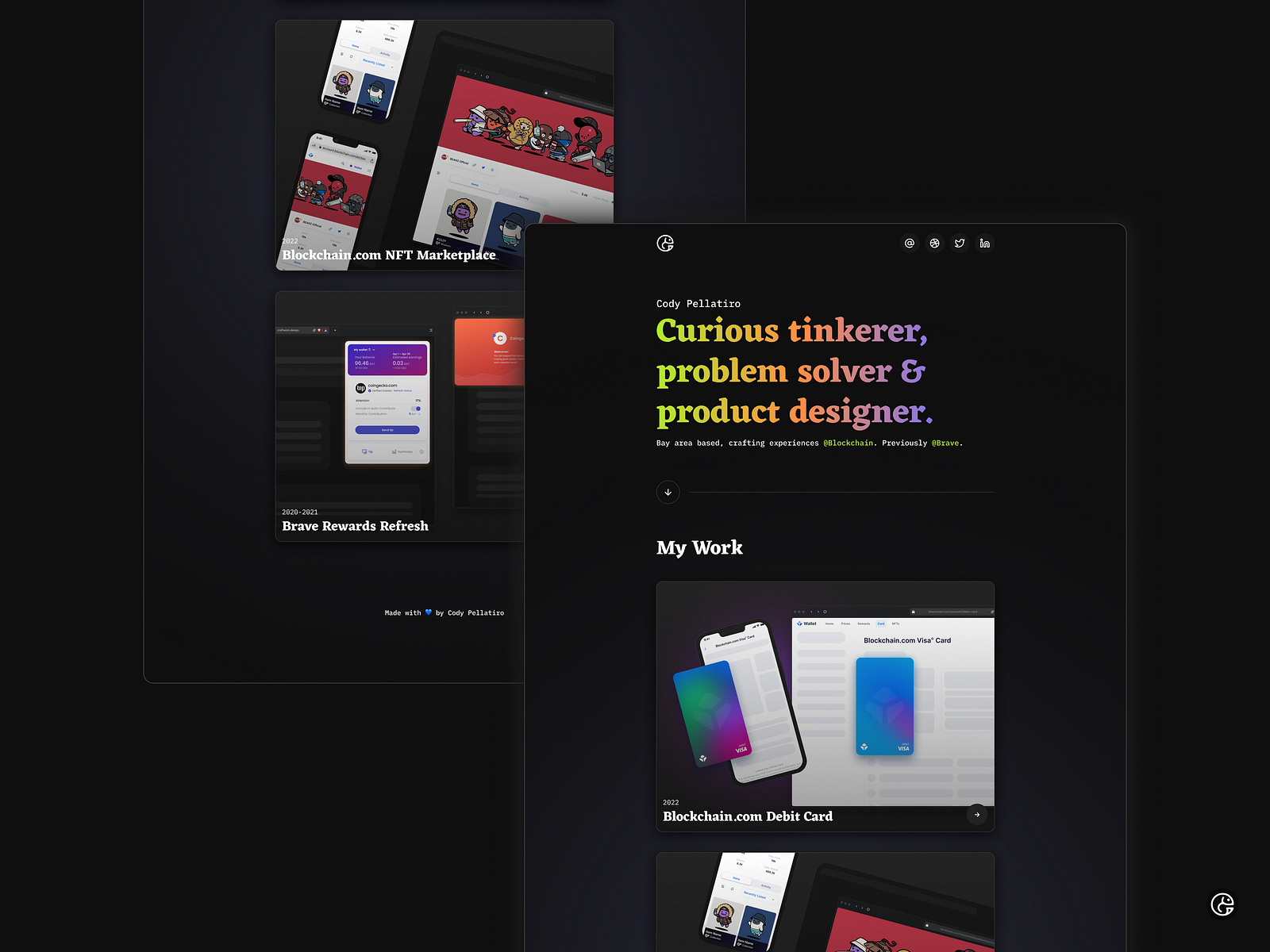 Portfolio Revamp by Cody Pellatiro on Dribbble