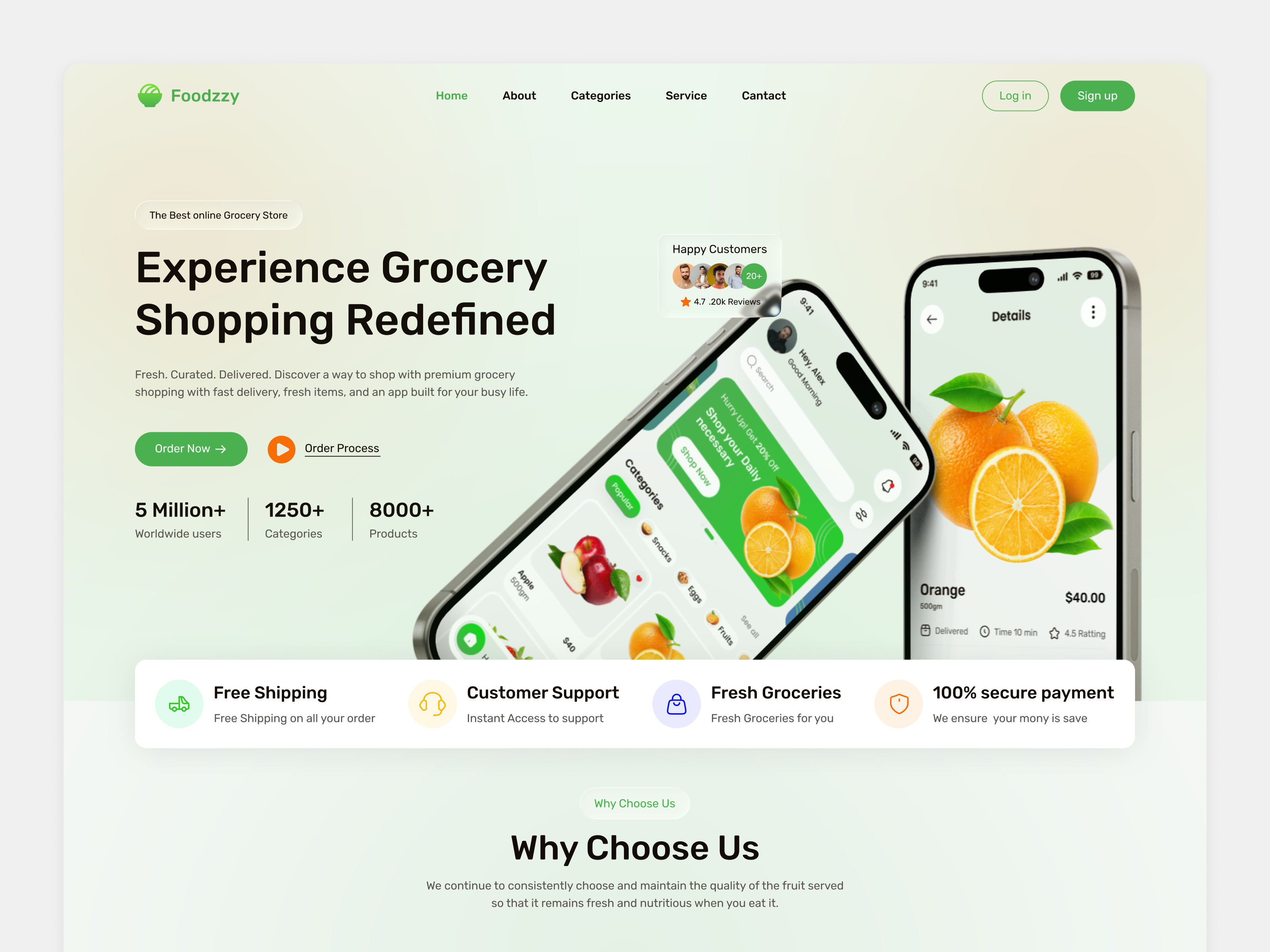 Grocery Landing Page UI/UX by Shiby Ghosh for UX Crate Lab on Dribbble