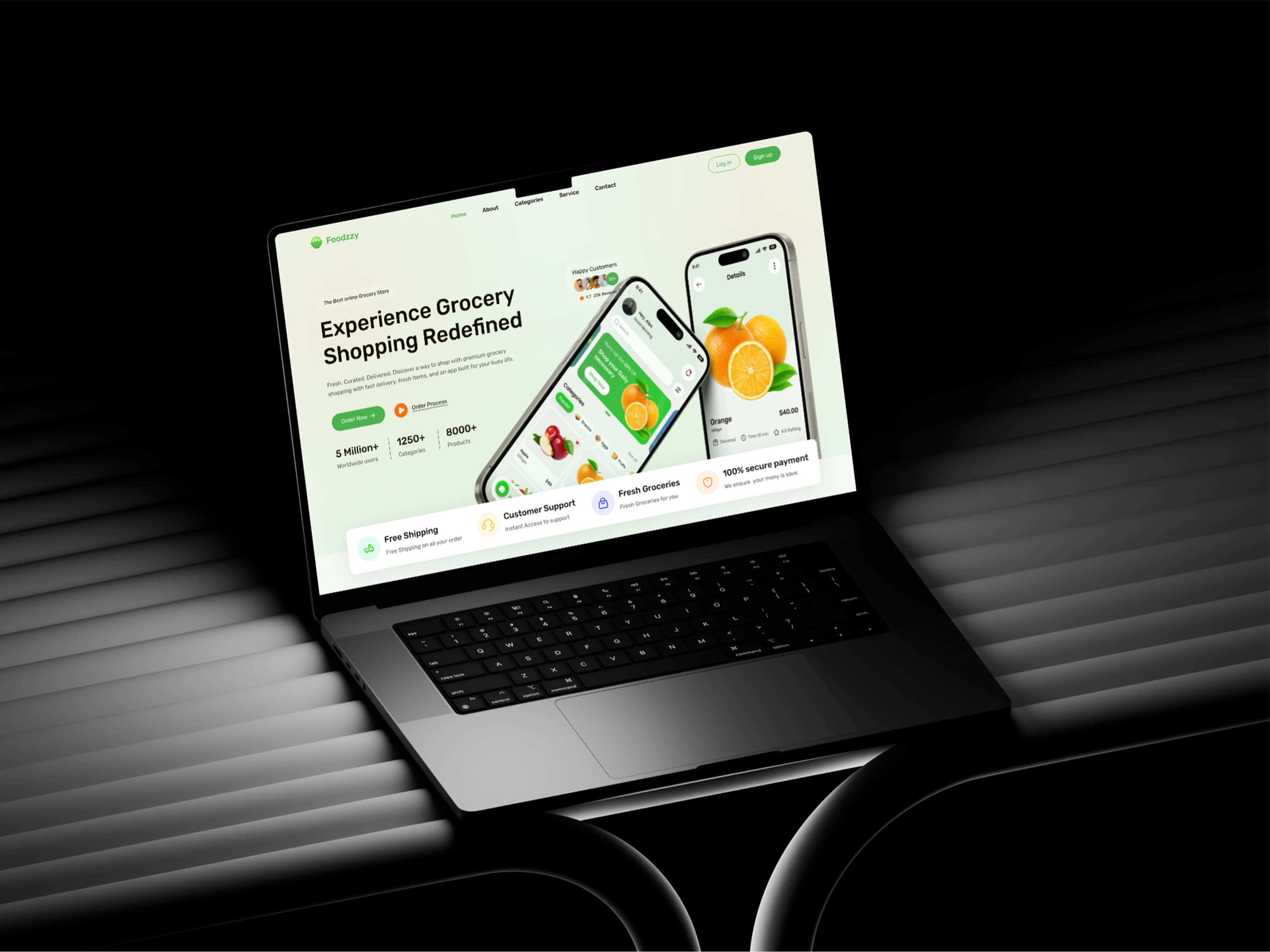 Grocery Landing Page UI/UX by Shiby Ghosh for UX Crate Lab on Dribbble