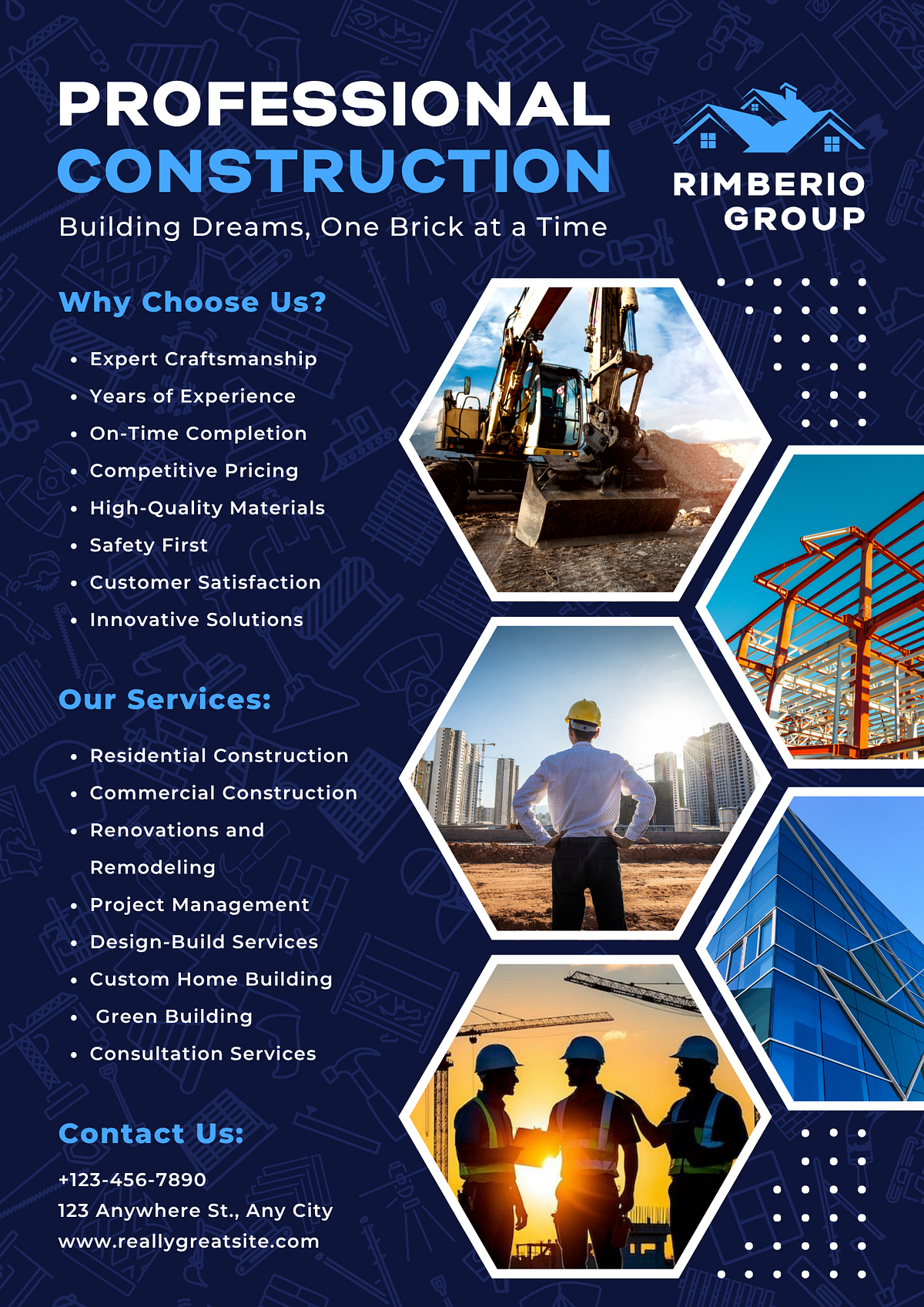 Professional Construction Poster Design by Muhammad Hamza on Dribbble