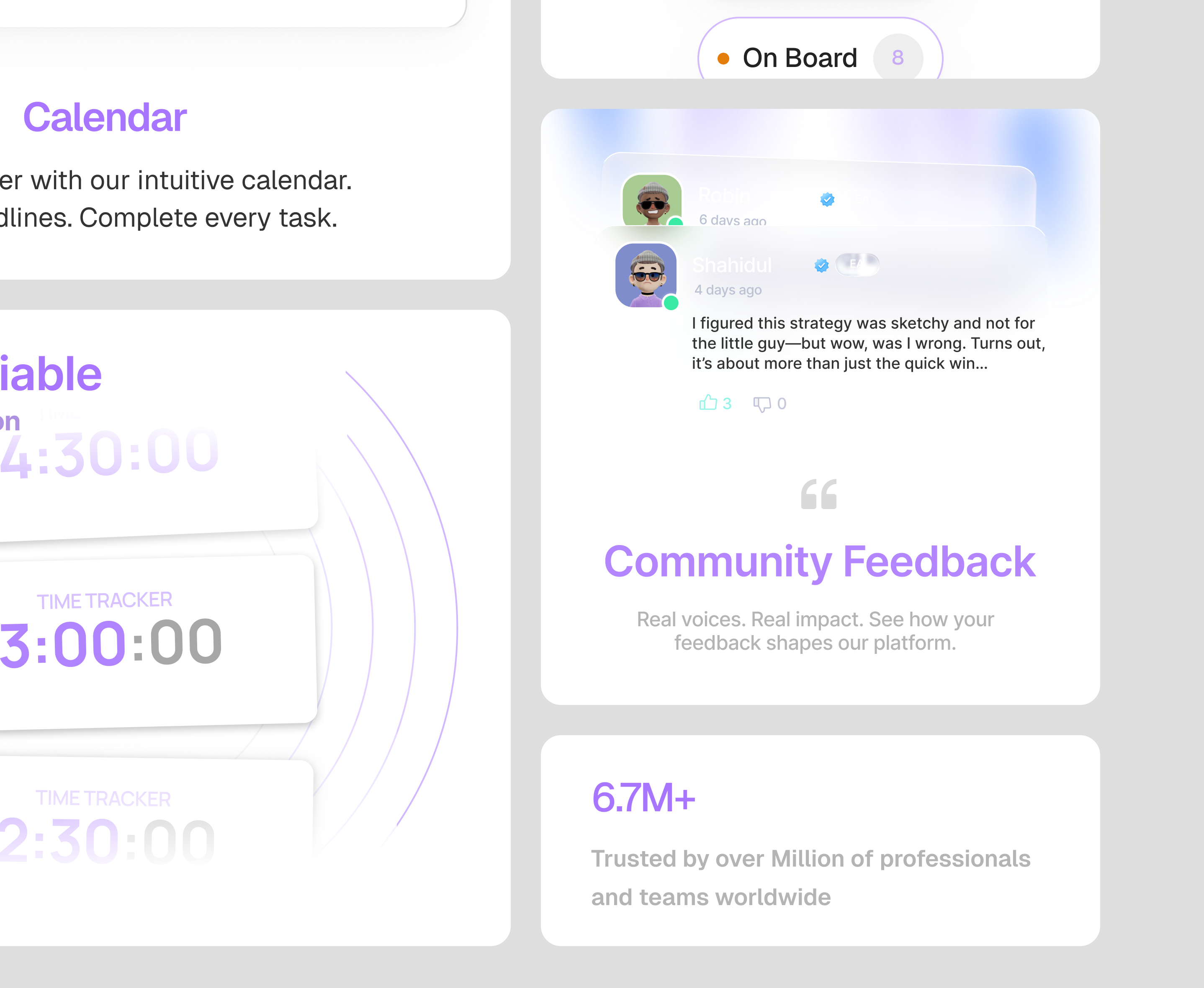Bento Style UI Task, Time & Blockchain by ABDULLAH ALL NOMAN on Dribbble