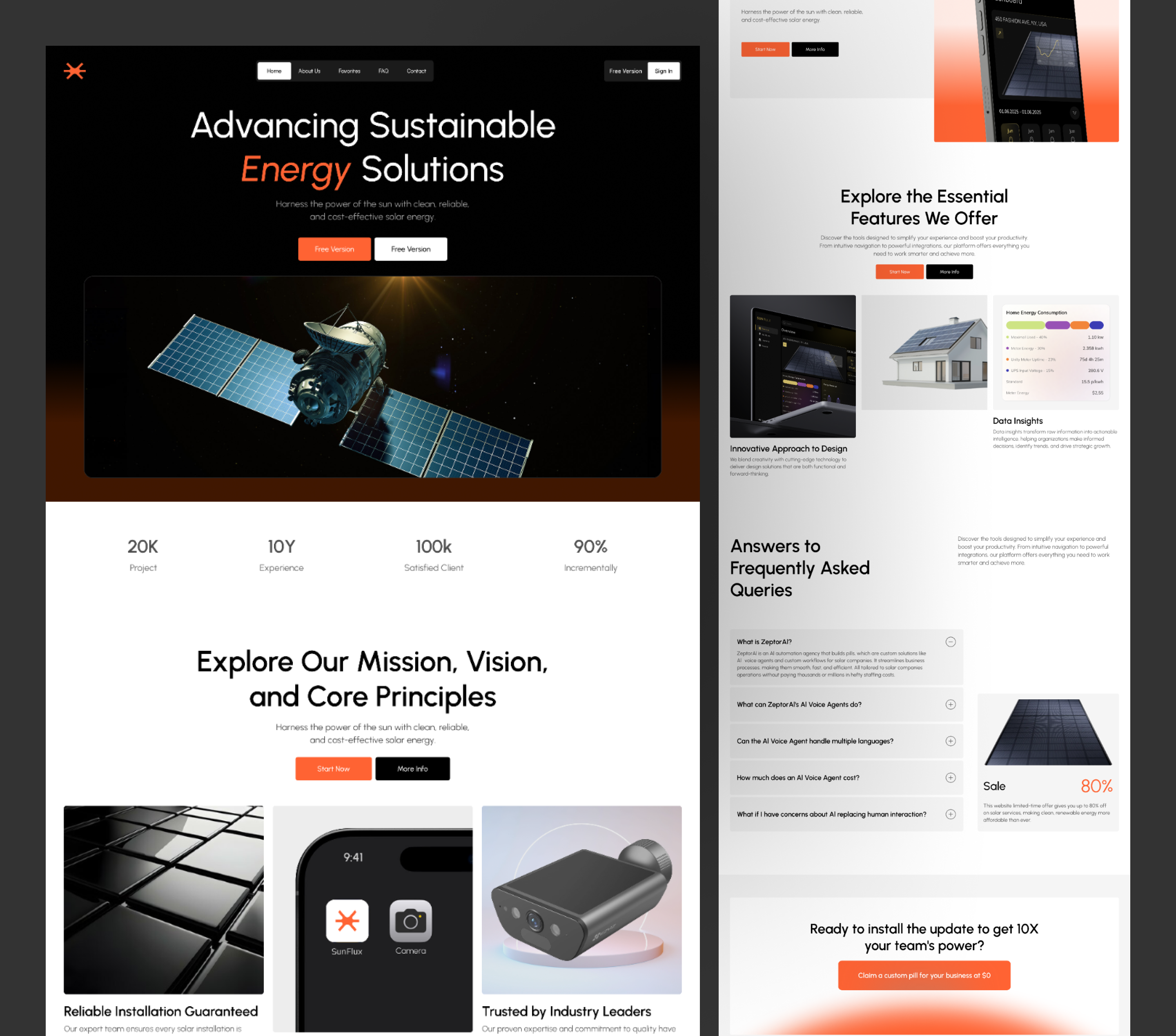 SunPower - Renewable Sustainable Energy Solution Landing Page by Md ...