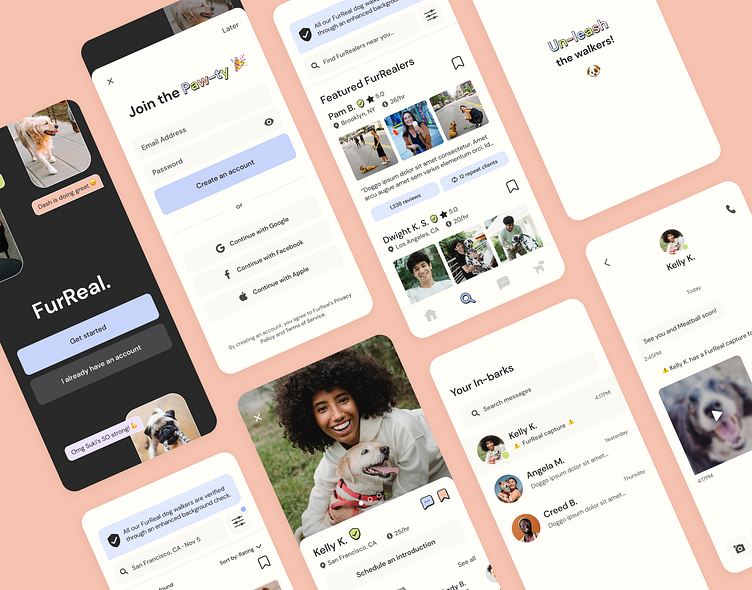 FurReal • Dog Walking App by Alyssa Gozun on Dribbble