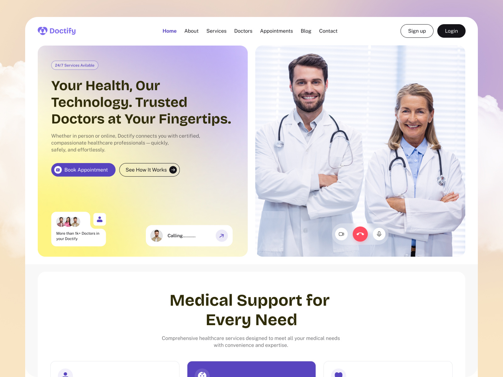 Healthcare Web UI • Doctor Booking Website • Medical Website by Jabel ...