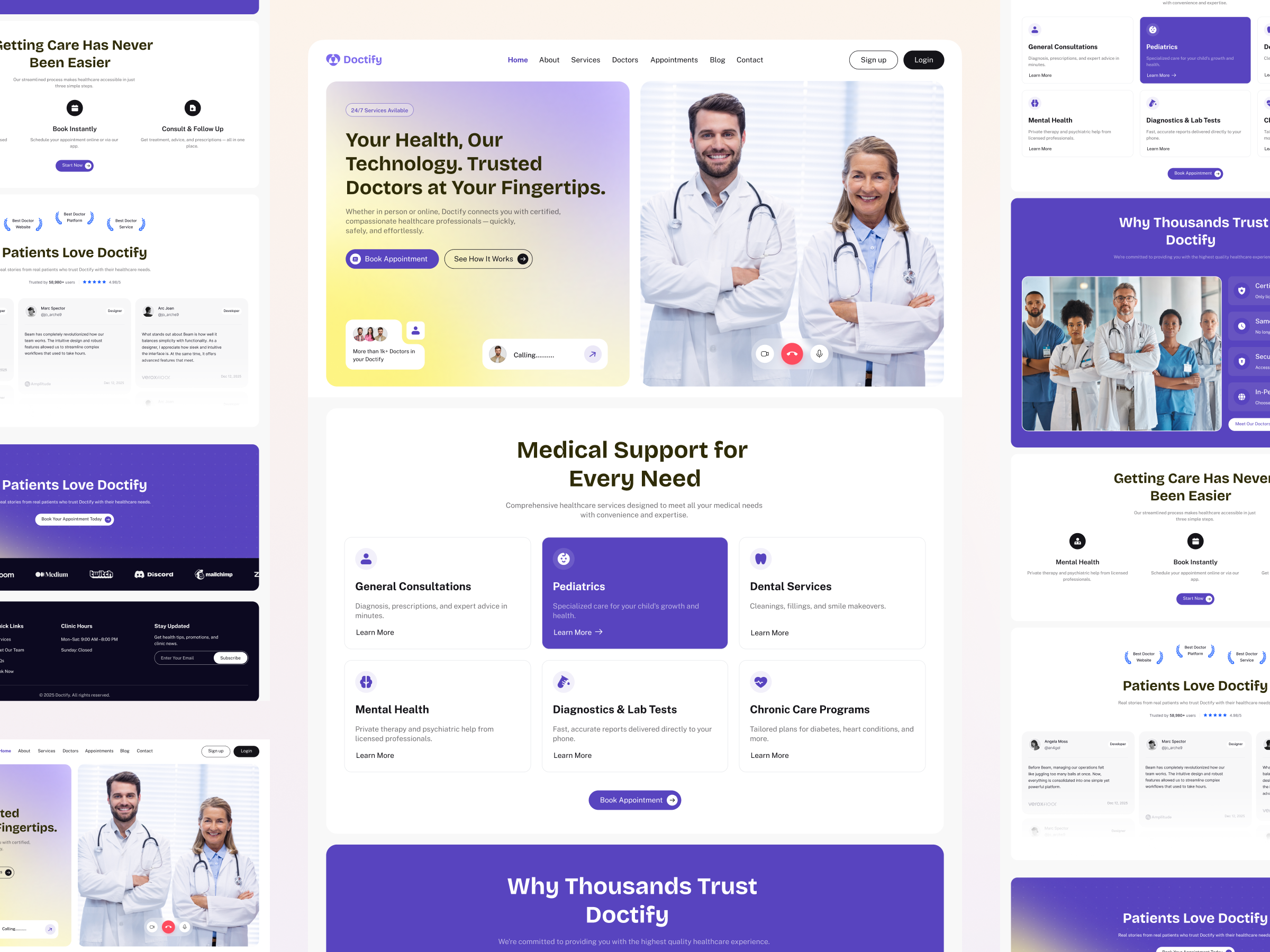 Healthcare Web UI • Doctor Booking Website • Medical Website by Jabel ...