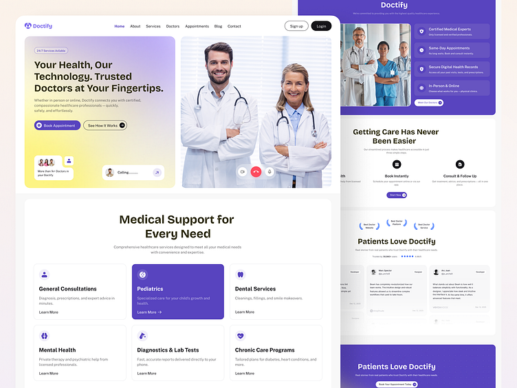 Healthcare Web UI • Doctor Booking Website • Medical Website by Jabel ...