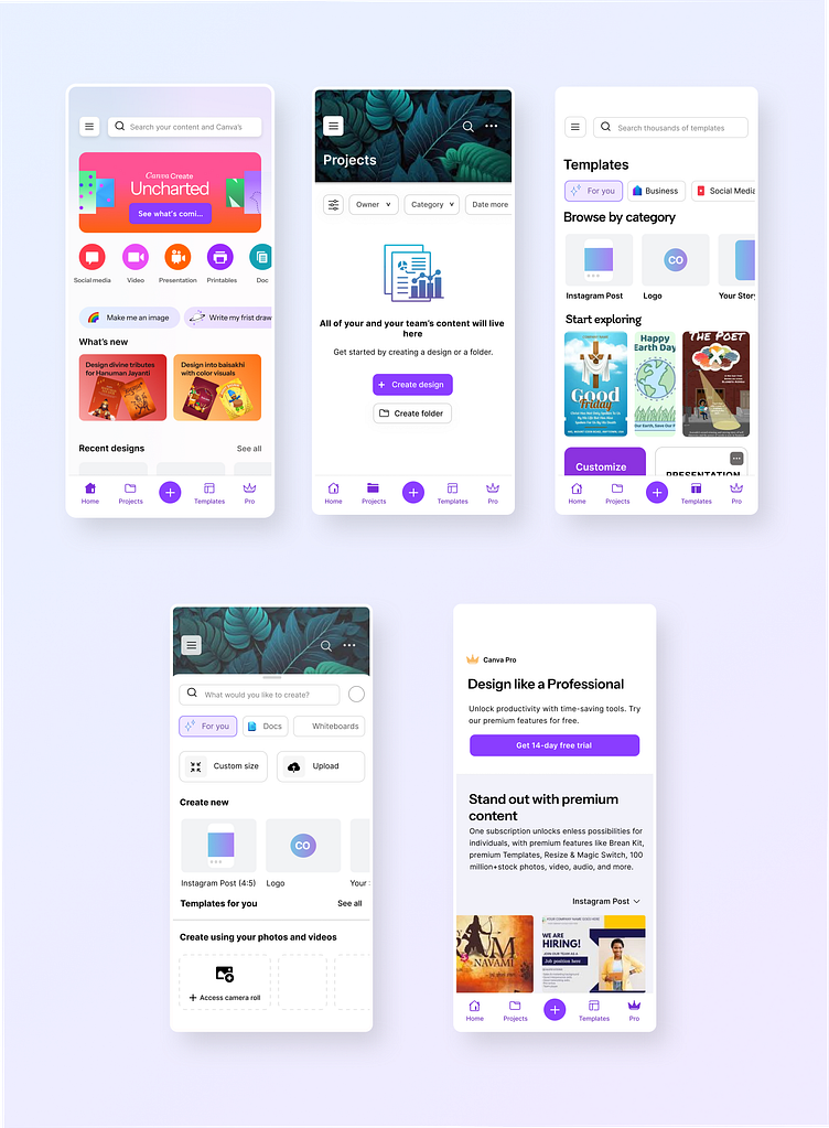 Canva UI Design Clone by FORAM DESAI on Dribbble