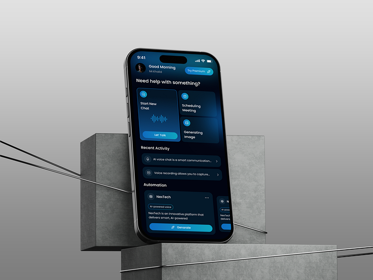 AI Assistant App Ui - Voice Selection by Mehedi Hasan on Dribbble