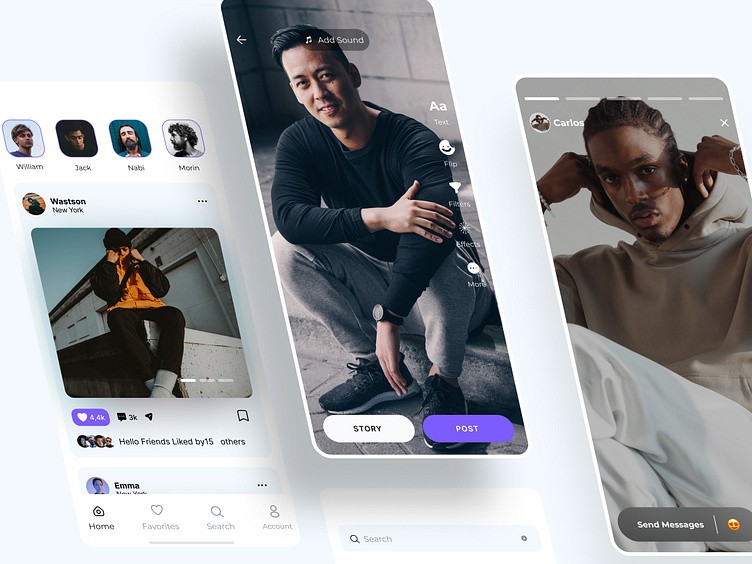 Social Media App by Fahad islam on Dribbble