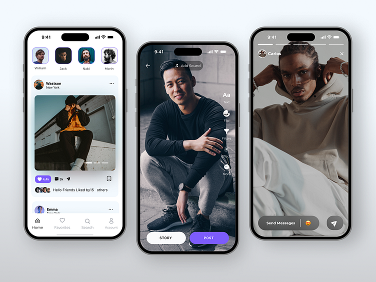 Social Media App by Fahad islam on Dribbble