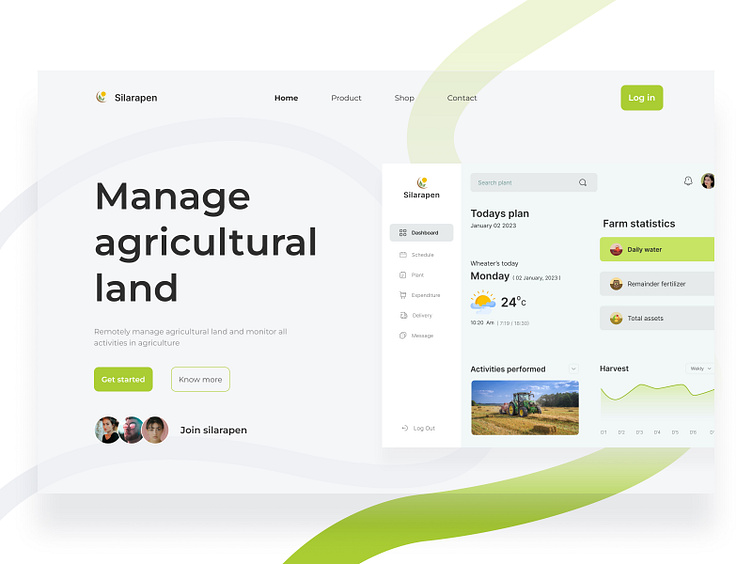Farm Landing page | Exploration by Supitar on Dribbble