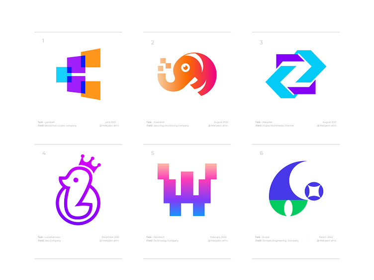 creative, modern, unique, minimalist, logo, branding, logofolio by Mahjabin Afrin on Dribbble