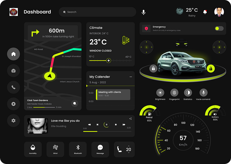 Intelligent SUV glory i-Auto Car dashboard Design by Gopal Chandra Dey ...