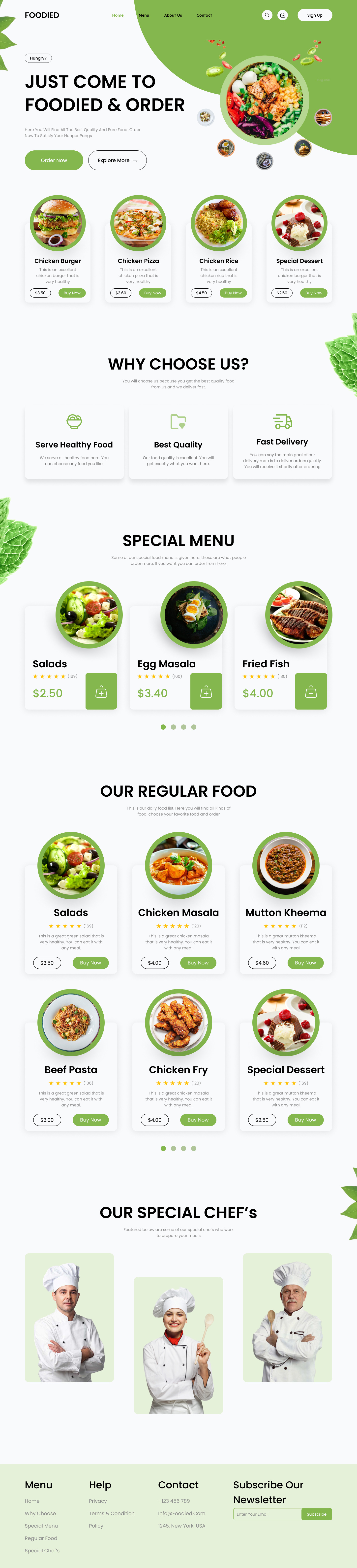 Food Website Design by Ahsan on Dribbble