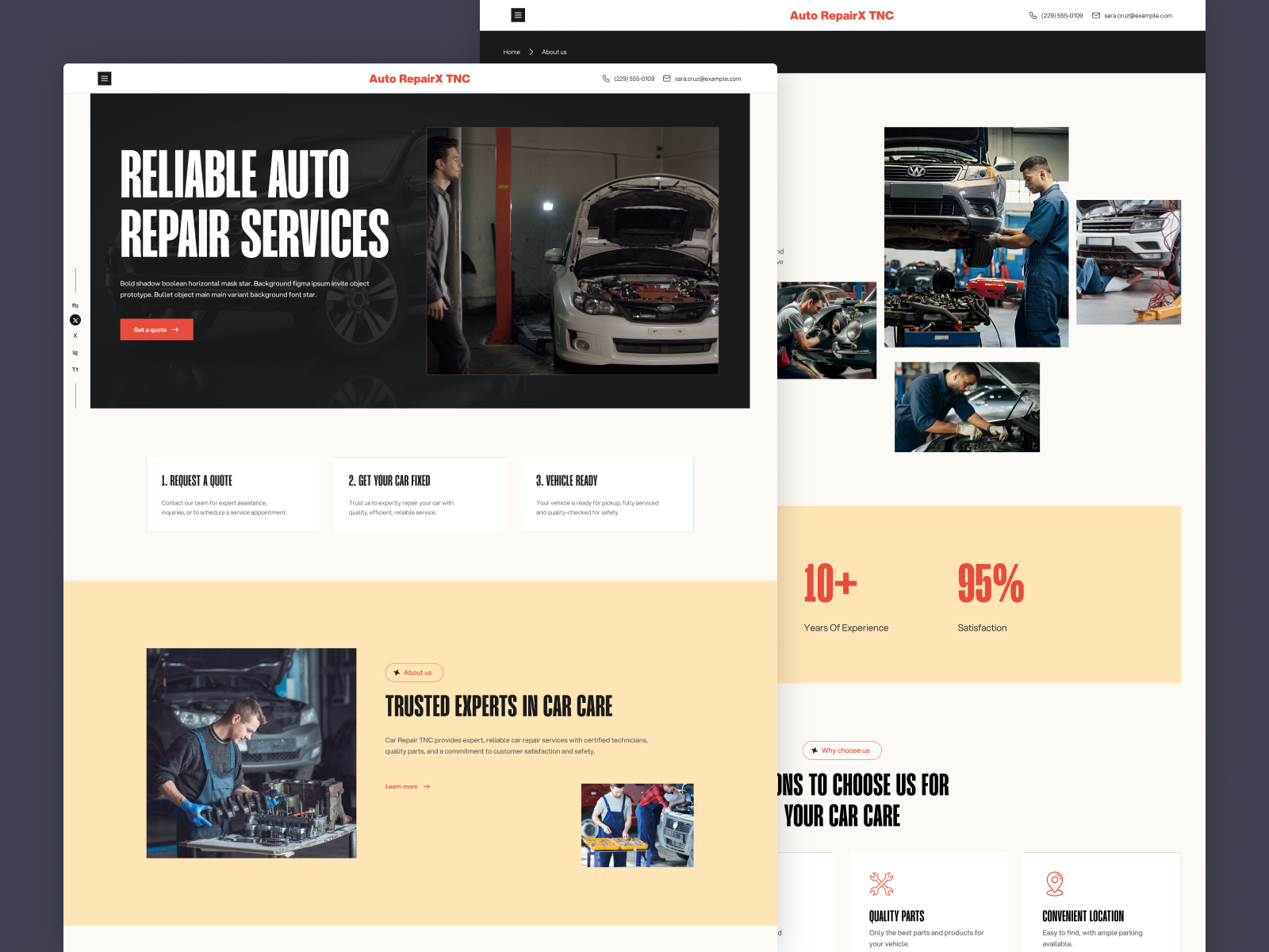 Auto RepairX TNC - Transportation Website Template by Ruhul Amin on ...