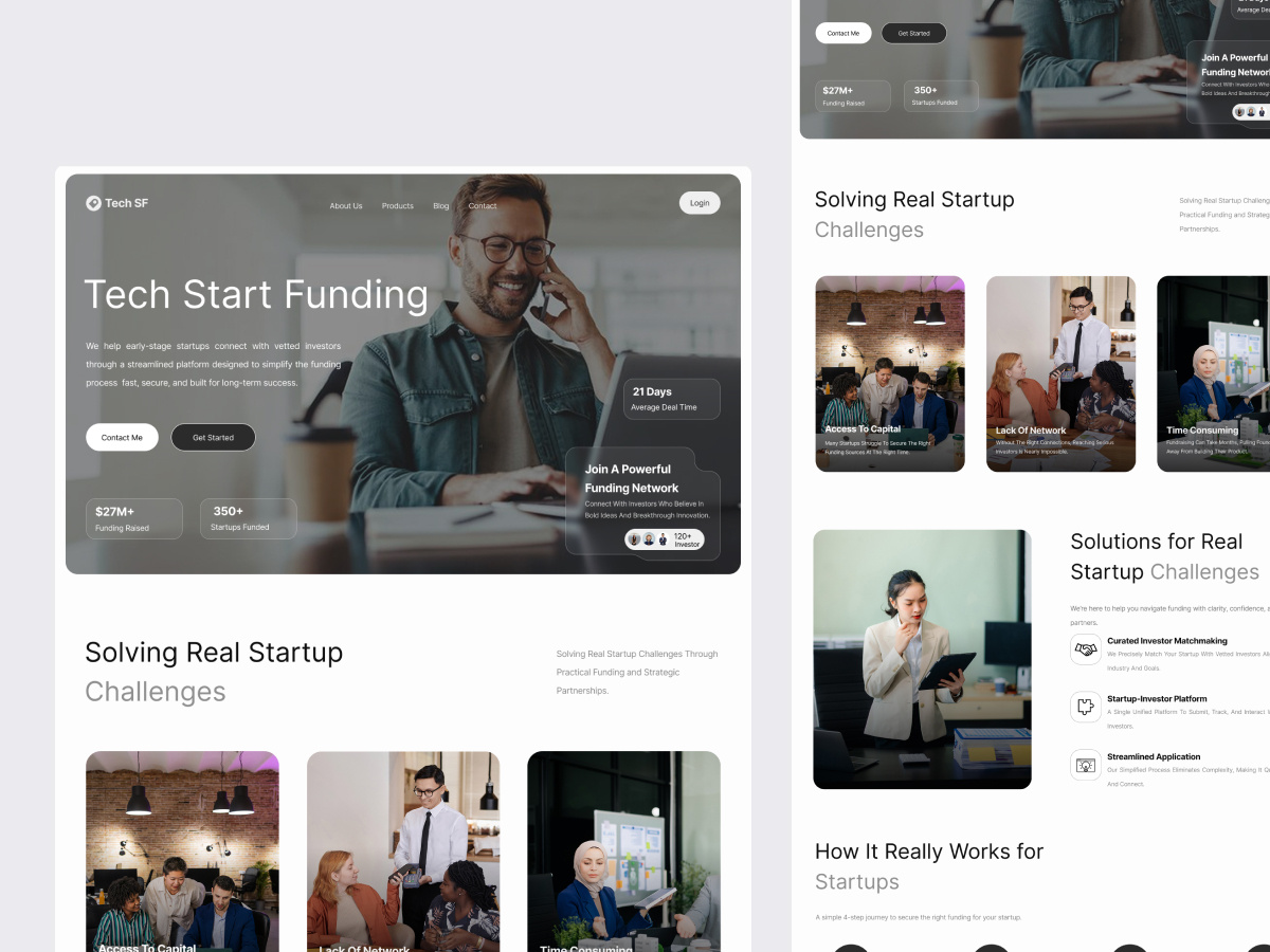 Tech Startup Clean Modern Landing Page by Stylin UI for Stylin Studio ...
