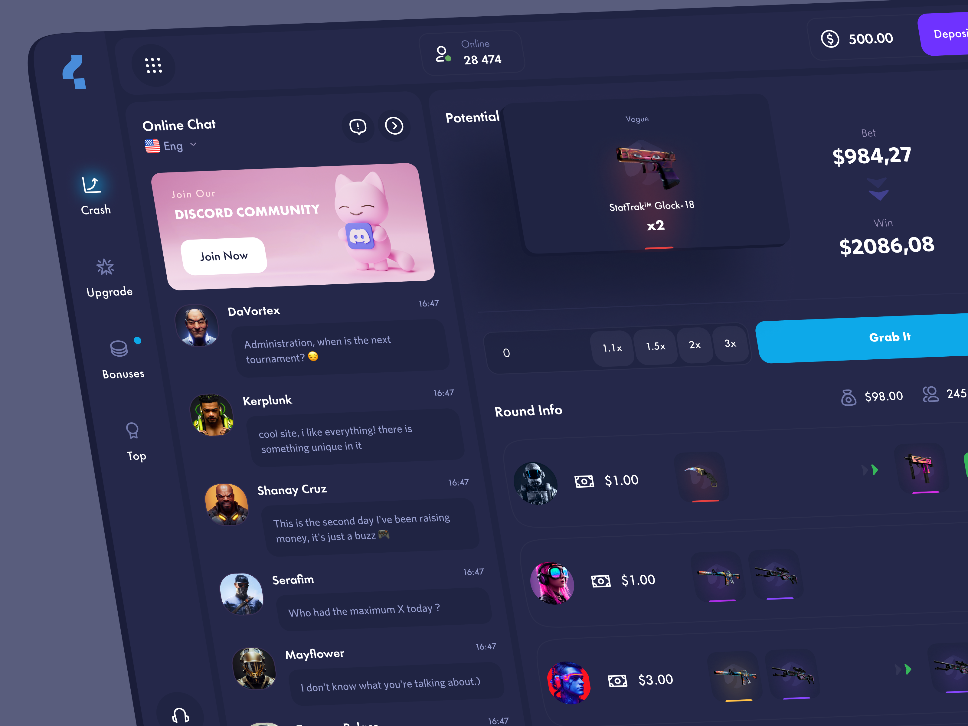 Video game dashboard by Yevhen Ledenov for Ledo on Dribbble