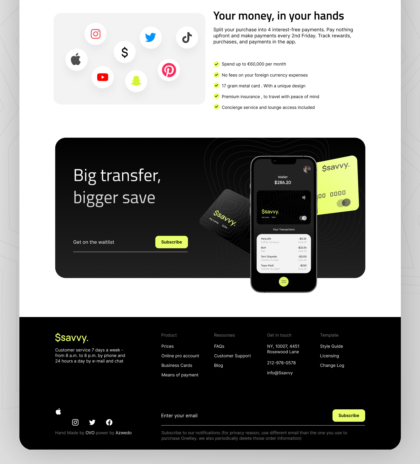 Savvy - Webflow Template by Over Sight on Dribbble