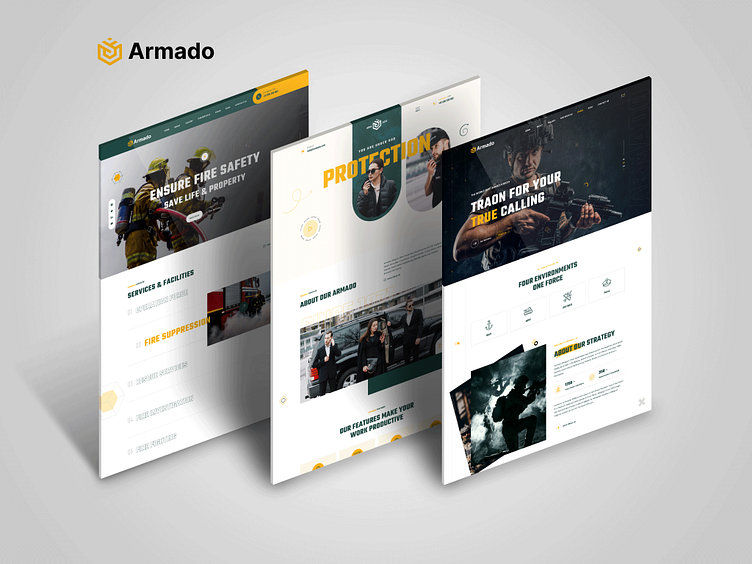 Personal Security Service Template by Nasir Uddin on Dribbble