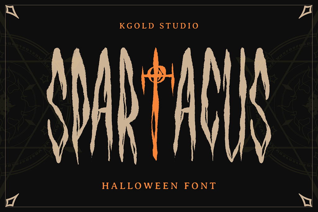 Spartacus – Handcrafted Horror Typeface 🩸 by K gold on Dribbble