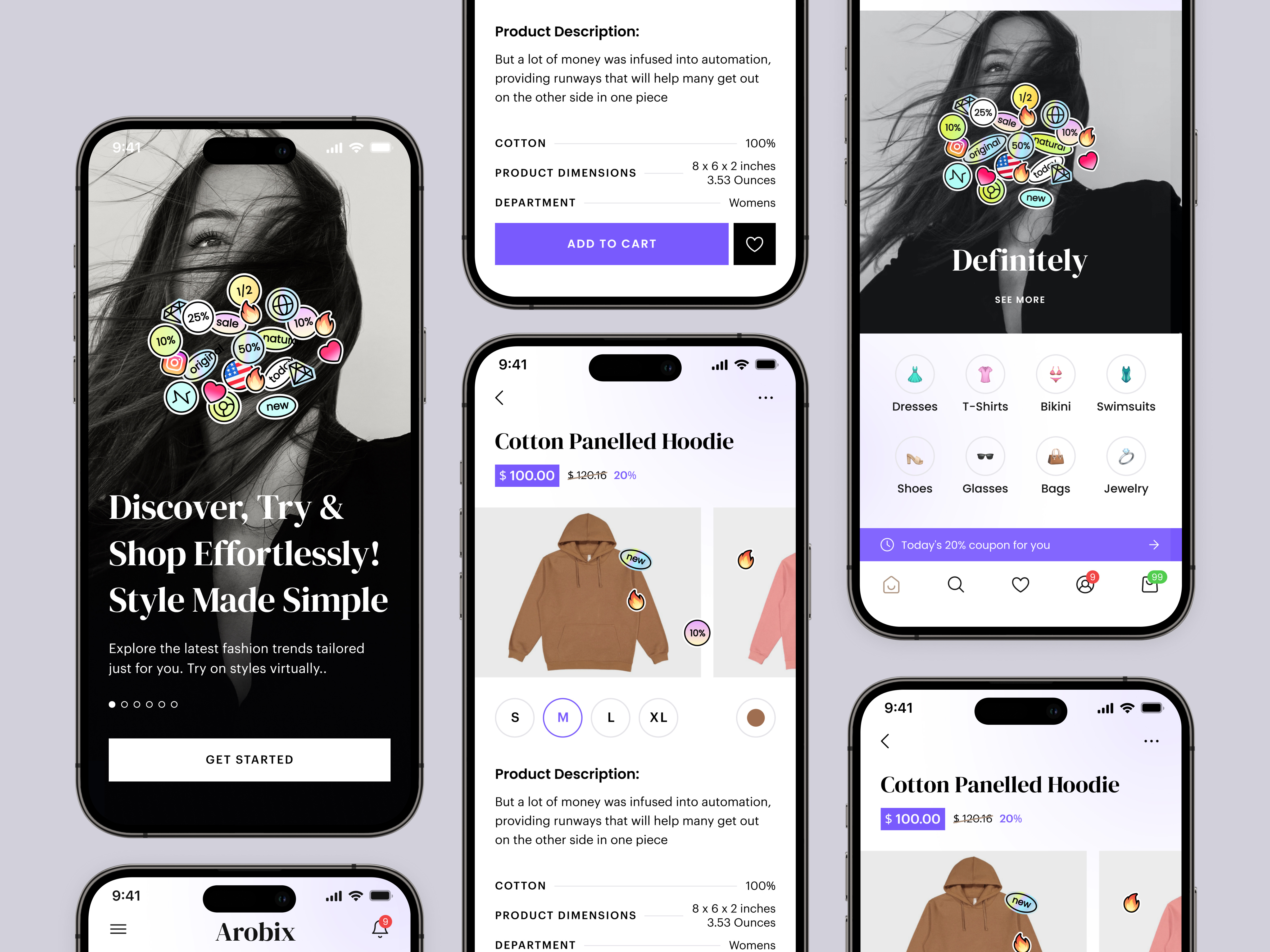 E-commerce Mobile App Design by Arafat.uix for Arobix Design on Dribbble