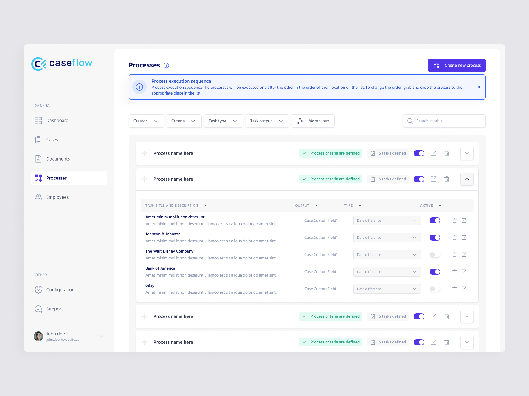 Procedures flow builder - drag n drop by Maciej Kuropatwa on Dribbble