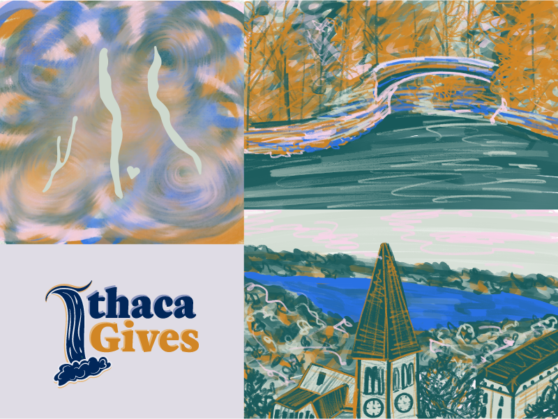 Illustrations and Branding for Ithaca Gives Demo Site by Logan on Dribbble