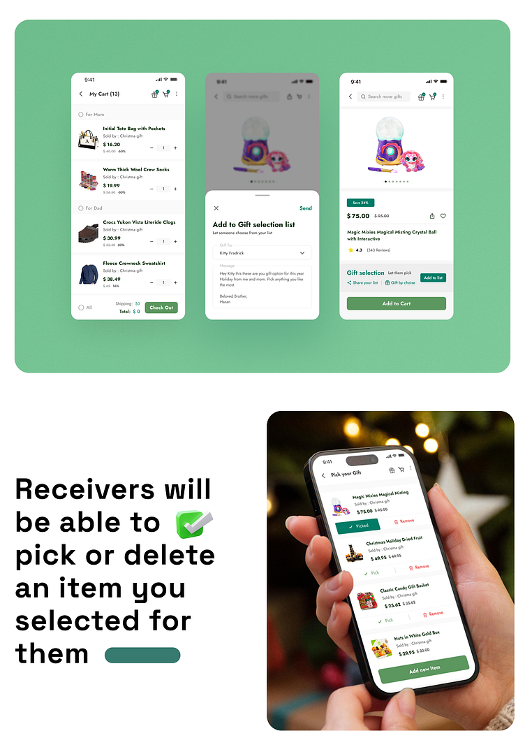 Personalized Gift Sharing App: A UI Case Study by Hasan Bashar on Dribbble