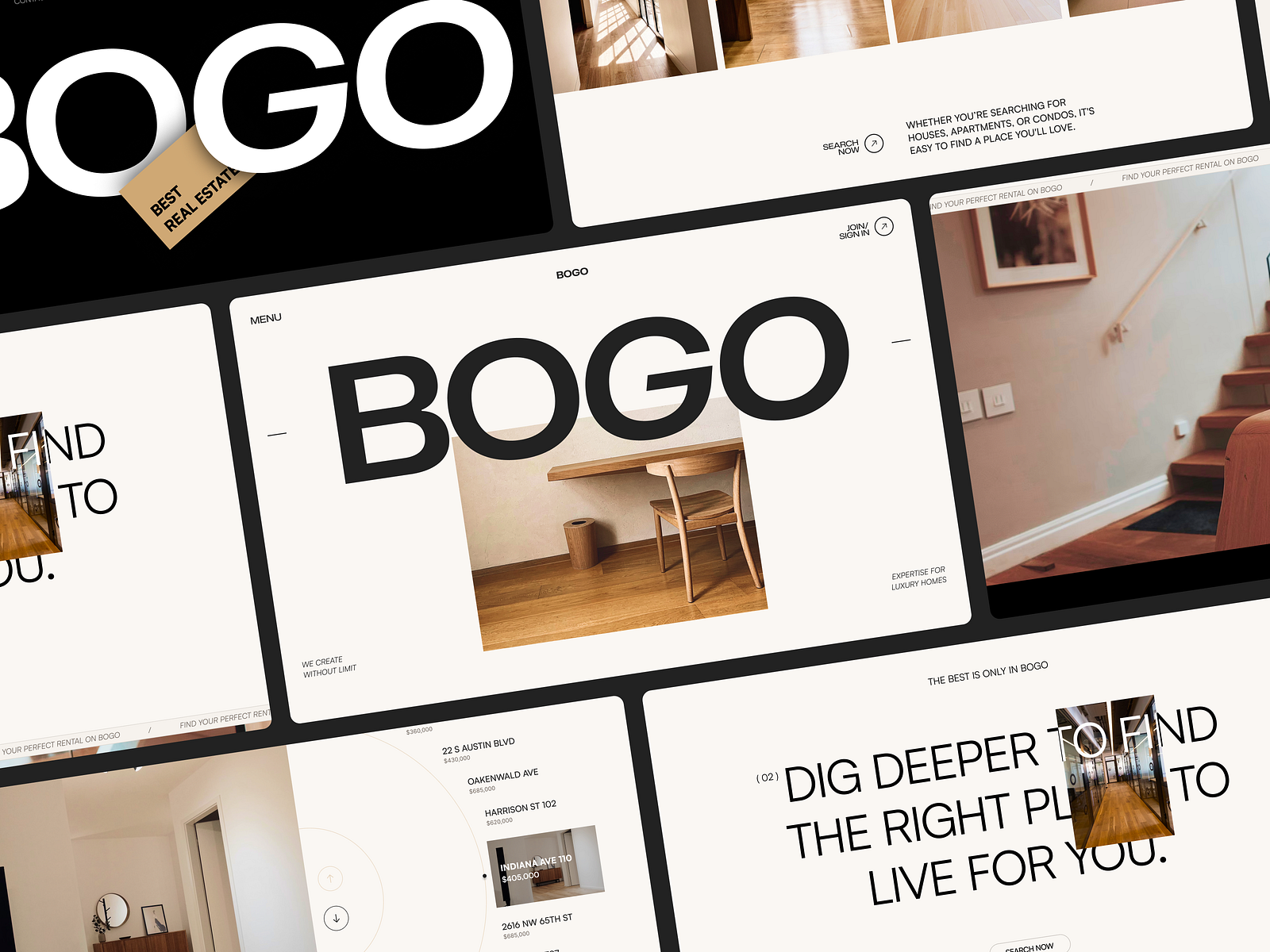 BOGO - Modern Real Estate Landing Page by Fardika for Korsa on Dribbble