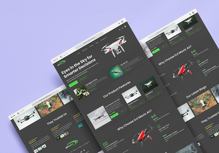 Drone Landing Page by Akash Chandra Deb Ray on Dribbble