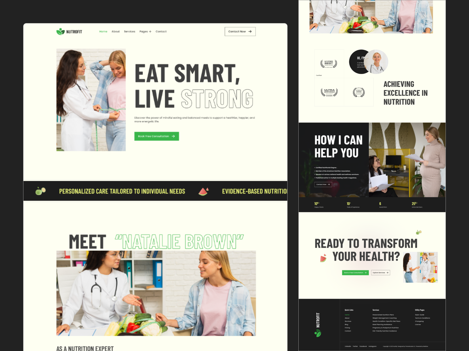 Nutrofit - Wellness Website Template by TNCFlow for ThemeNcode LLC on ...