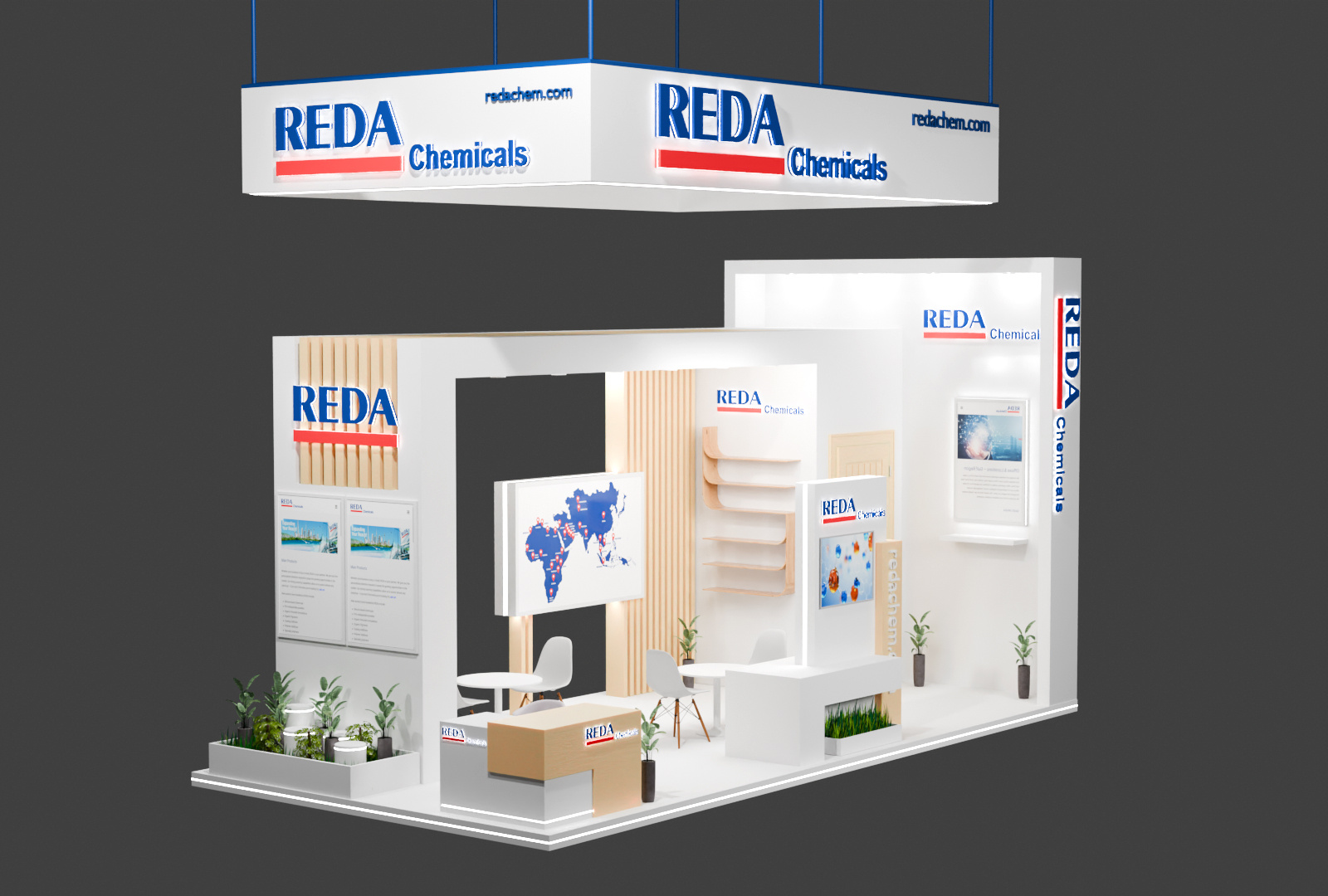 REDA Chemicals Exhibition Booth 3D Design by Sandeep singh on Dribbble