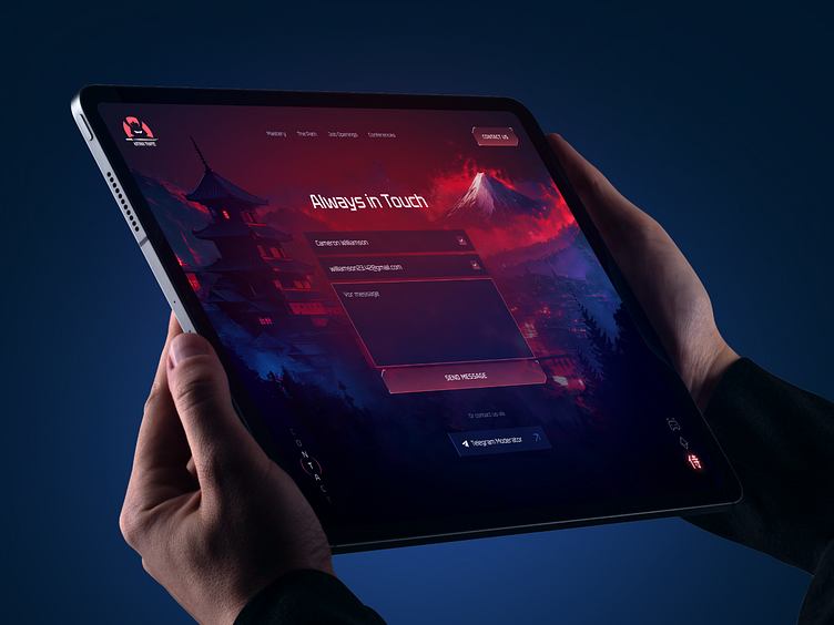 Minimal Contact Form Ui Dark Website Design By Nixtio On Dribbble