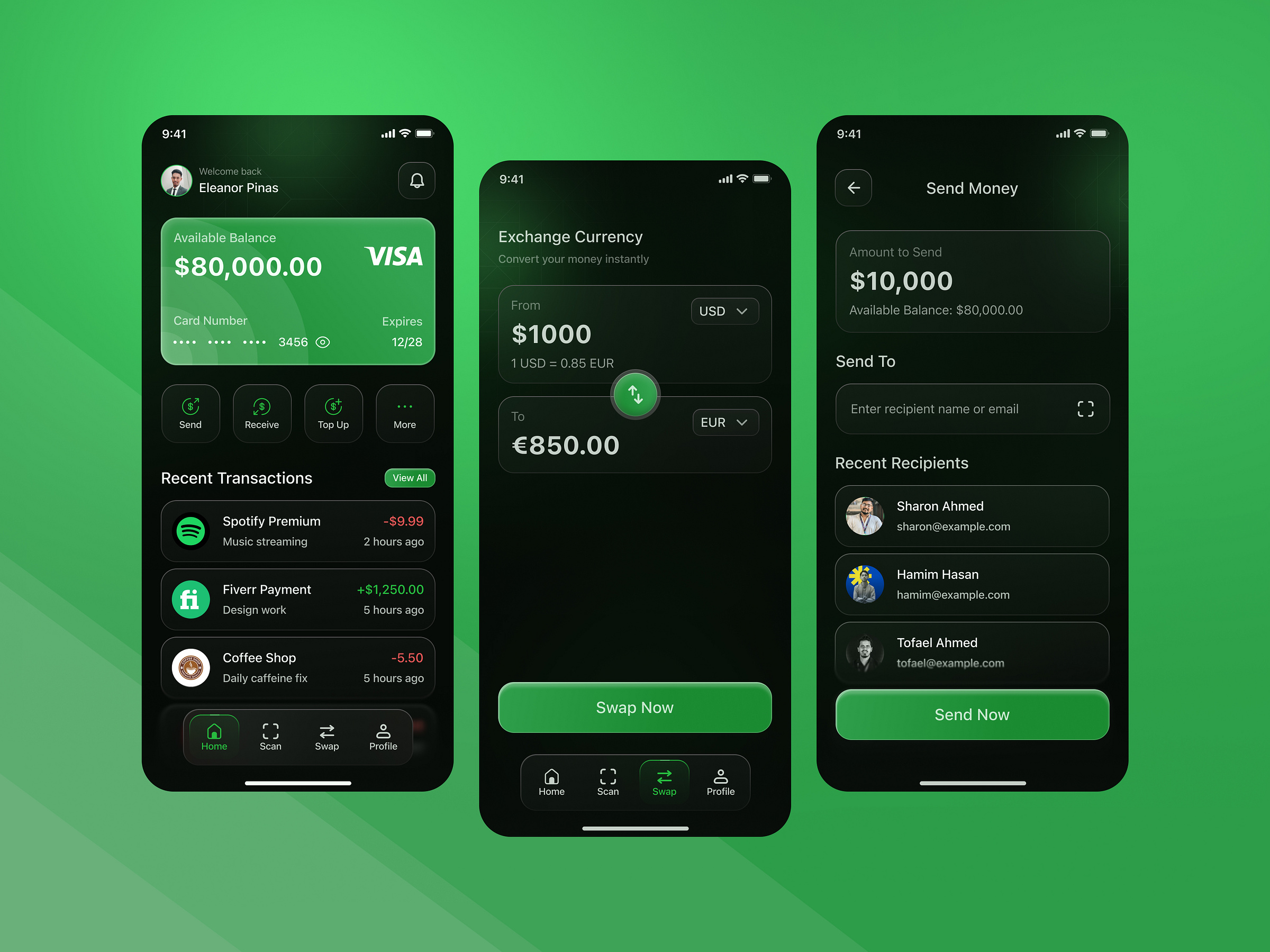 NeoPay – Modern Mobile Banking App UI by Abdullah Al Fahim on Dribbble